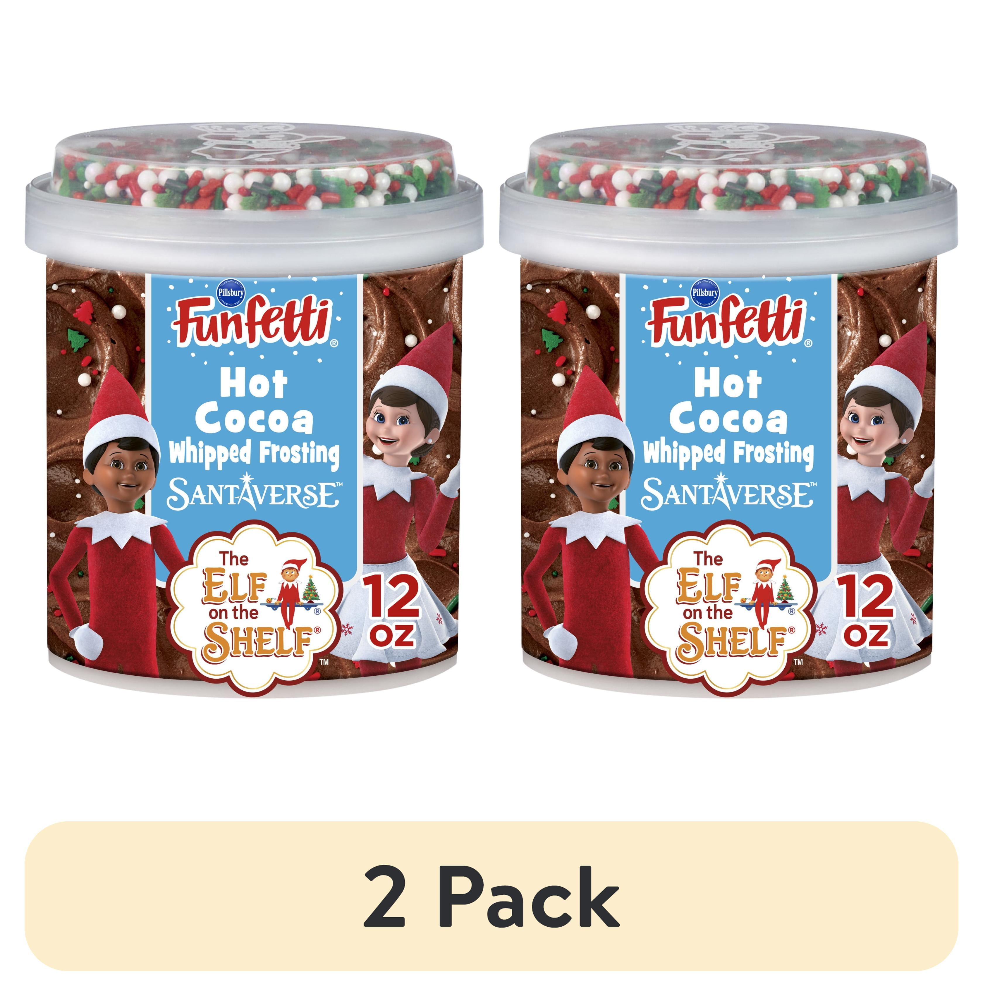 (2 pack) Pillsbury Funfetti The Elf on the Shelf Hot Cocoa Frosting, 12 ...