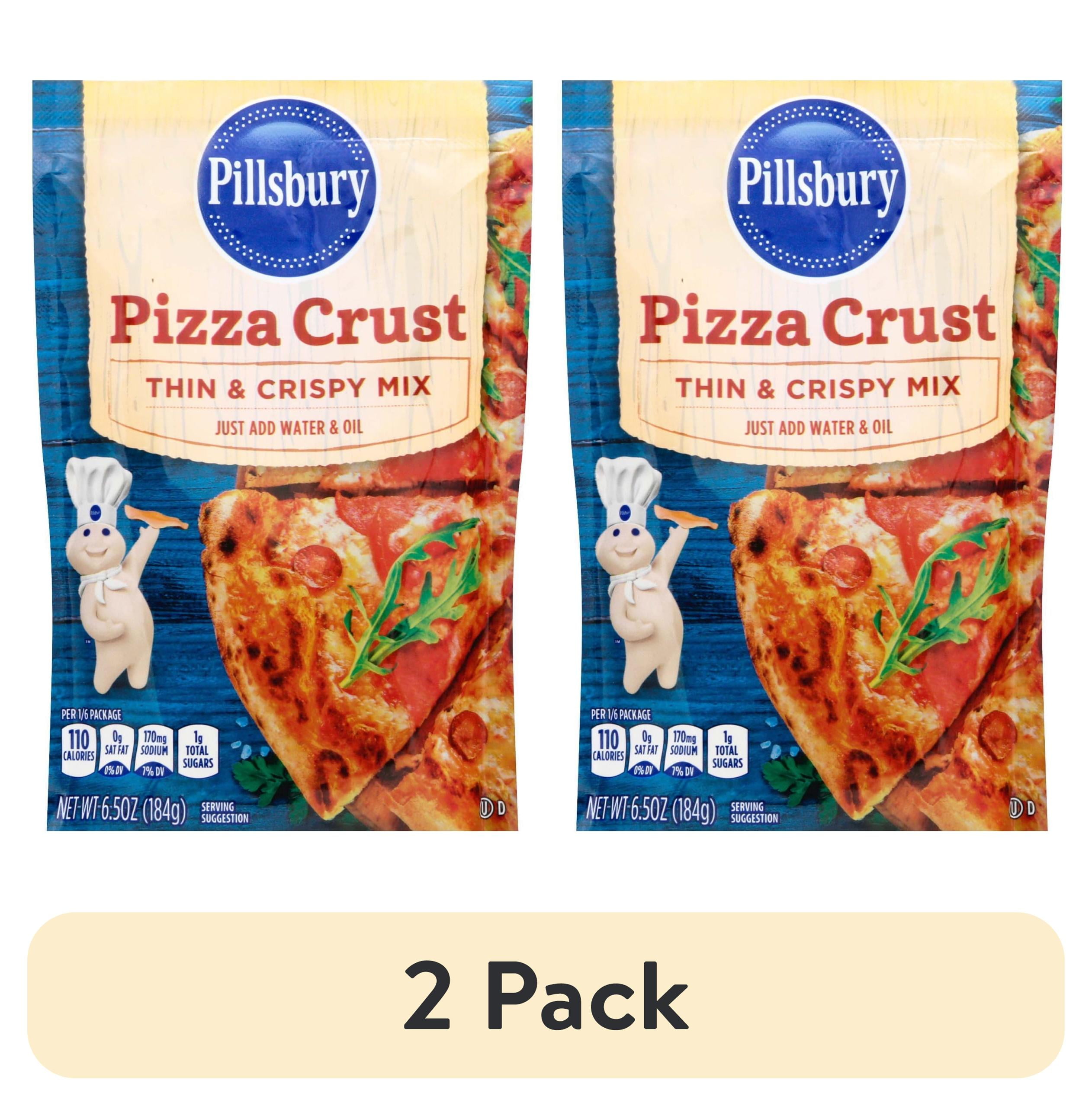 (2 pack) Pillsbury Thin and Crispy Pizza Crust Mix, 6.5 oz Pouch ...
