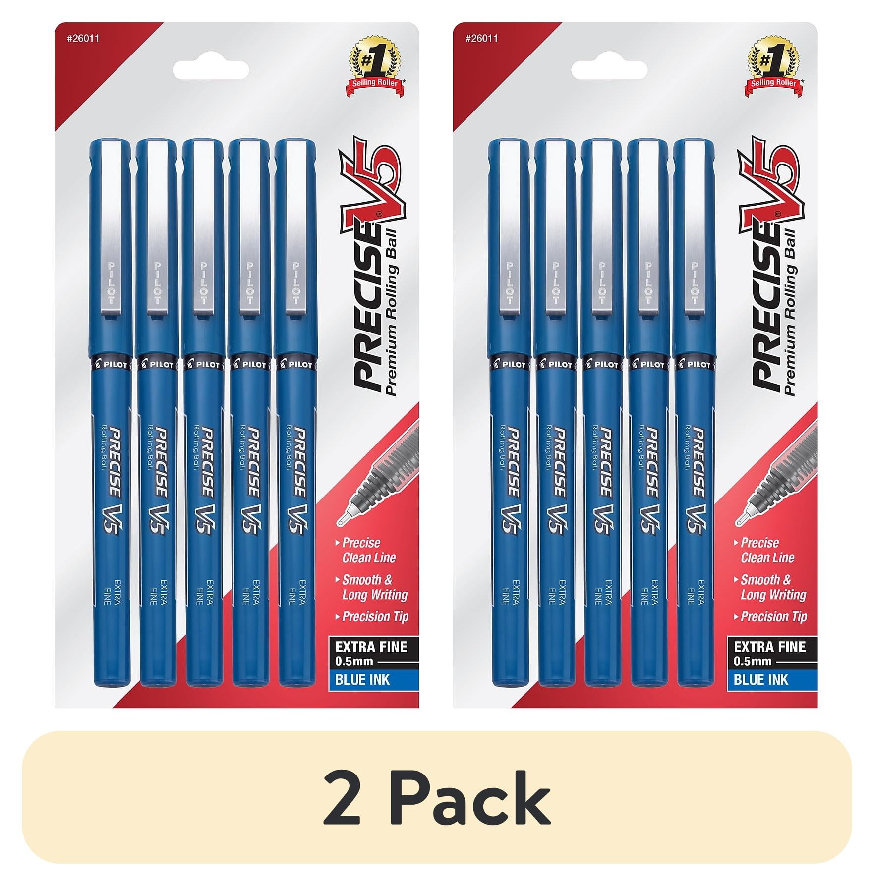 (2 pack) Pilot Precise V5 Rollerball Pens Extra Fine Point Blue Ink 5 ...