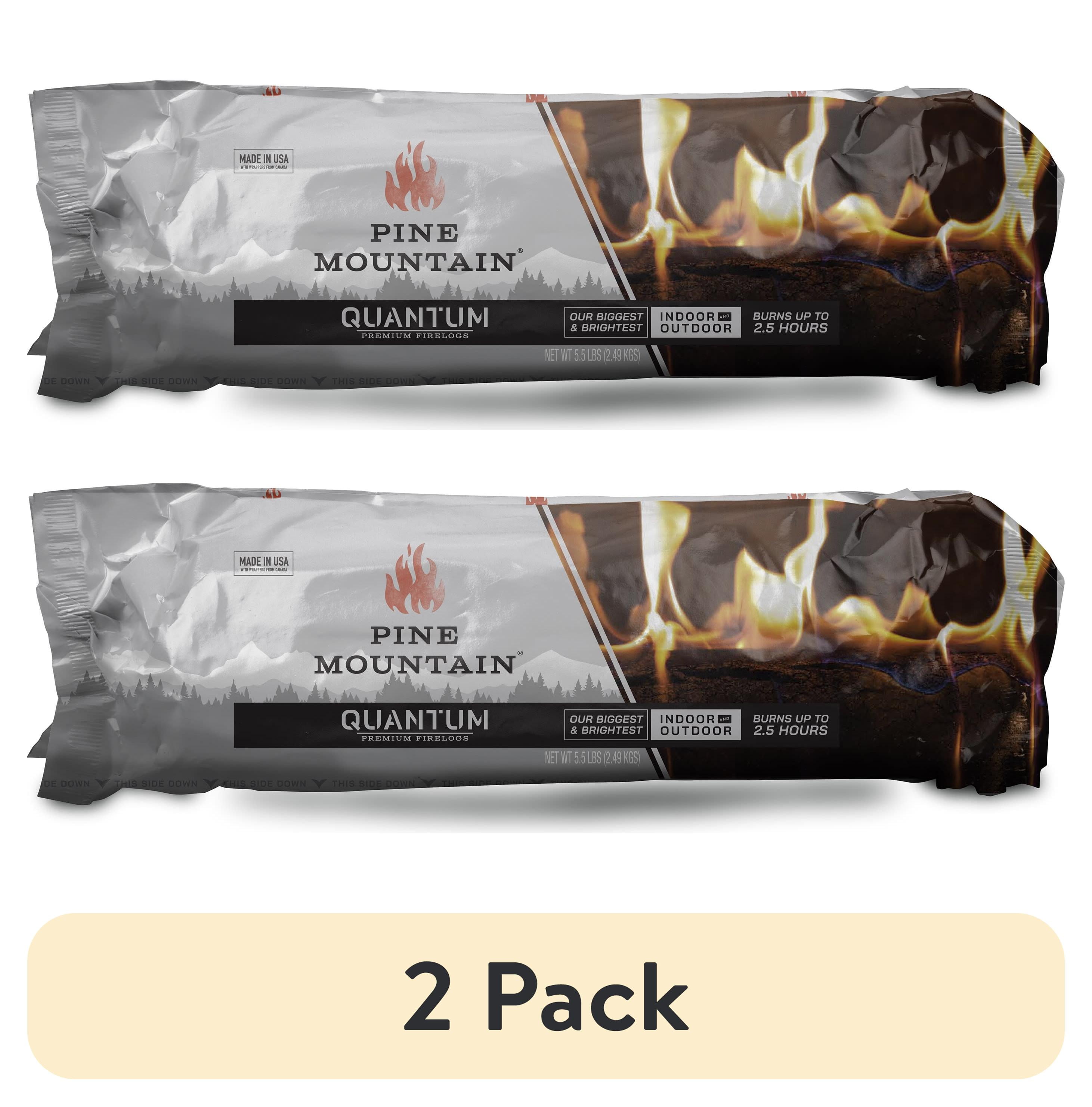 (2 pack) Pine Mountain Quantum Premium Firelog, 2.5-Hour Firelog ...