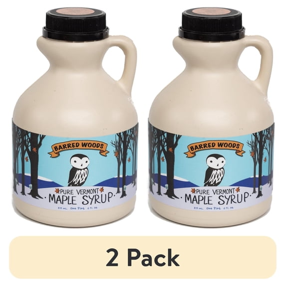 (2 pack) Pint Pure Vermont Organic Maple Syrup (16 oz) - Grade A Amber ...