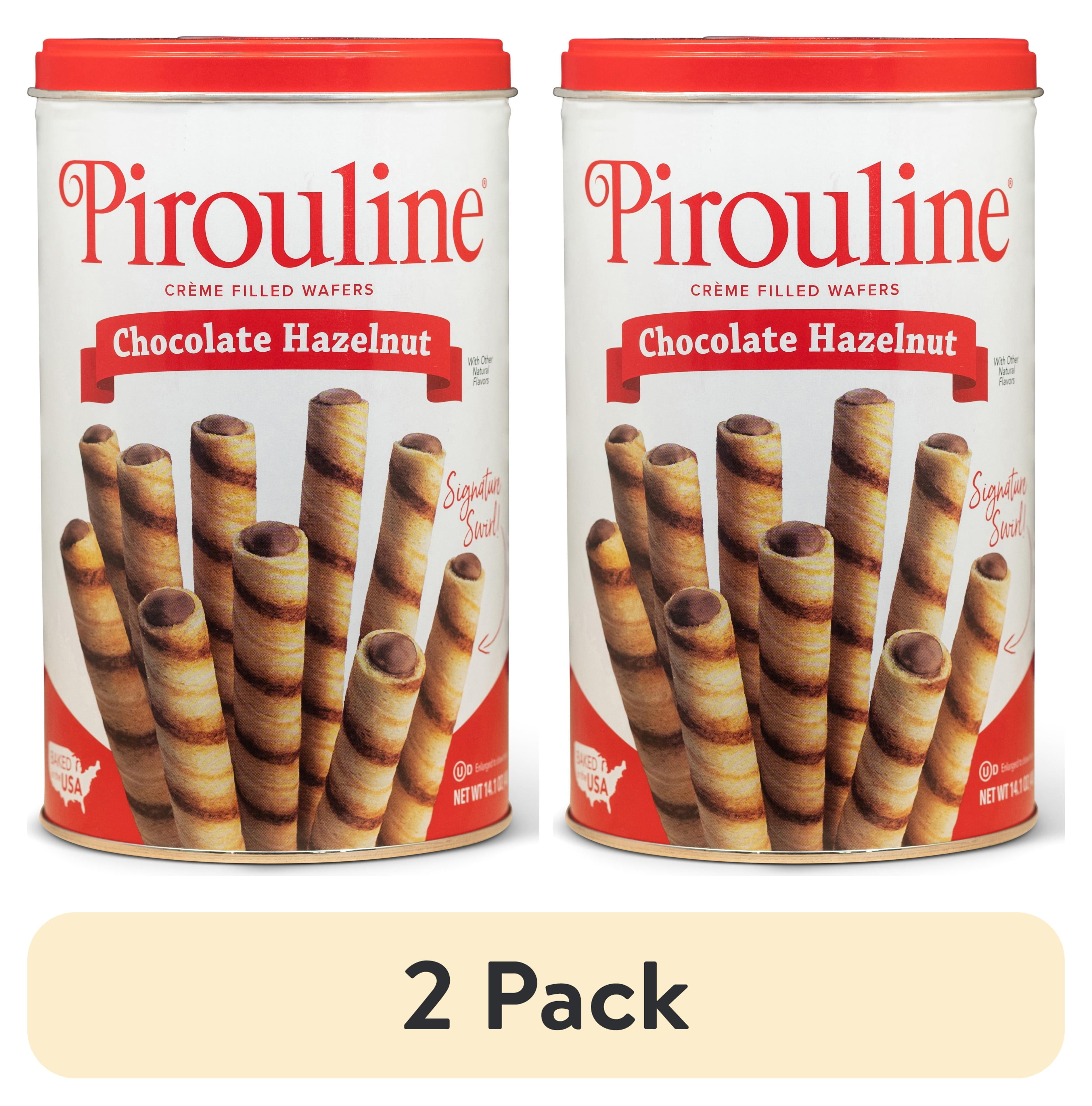 (2 pack) Pirouline Chocolate Hazelnut Creme Filled Rolled Wafers - 14 ...