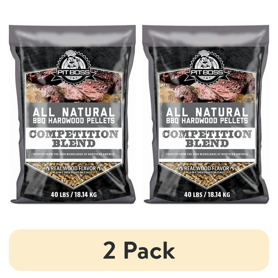 (2 pack) Pit Boss 100% All-Natural Hardwood Competition Blend BBQ ...