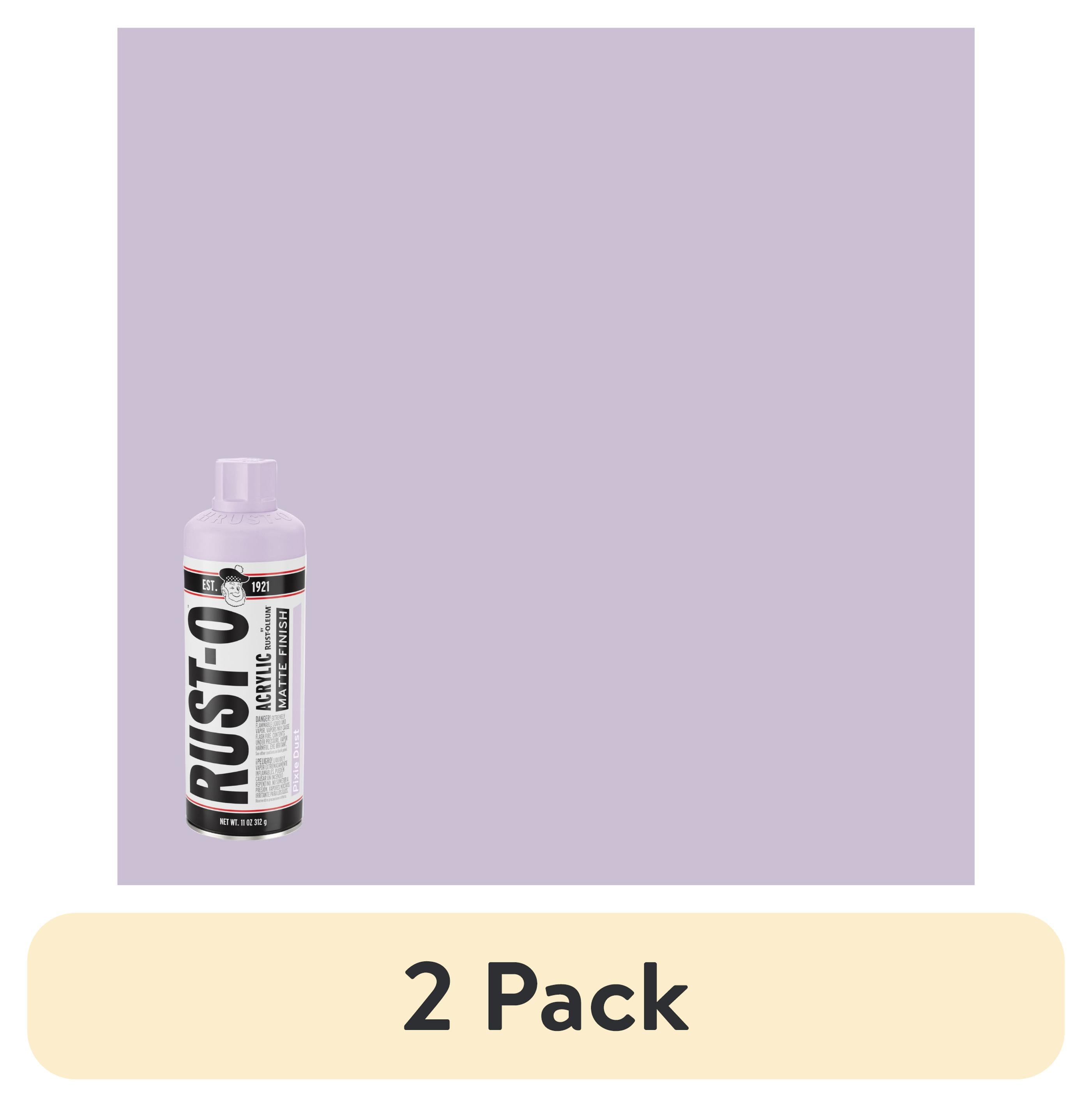 (2 pack) Pixie Dust, Rust-Oleum Rust-O Acrylic Matte Spray Paint-392221, 11 oz - Walmart.com
