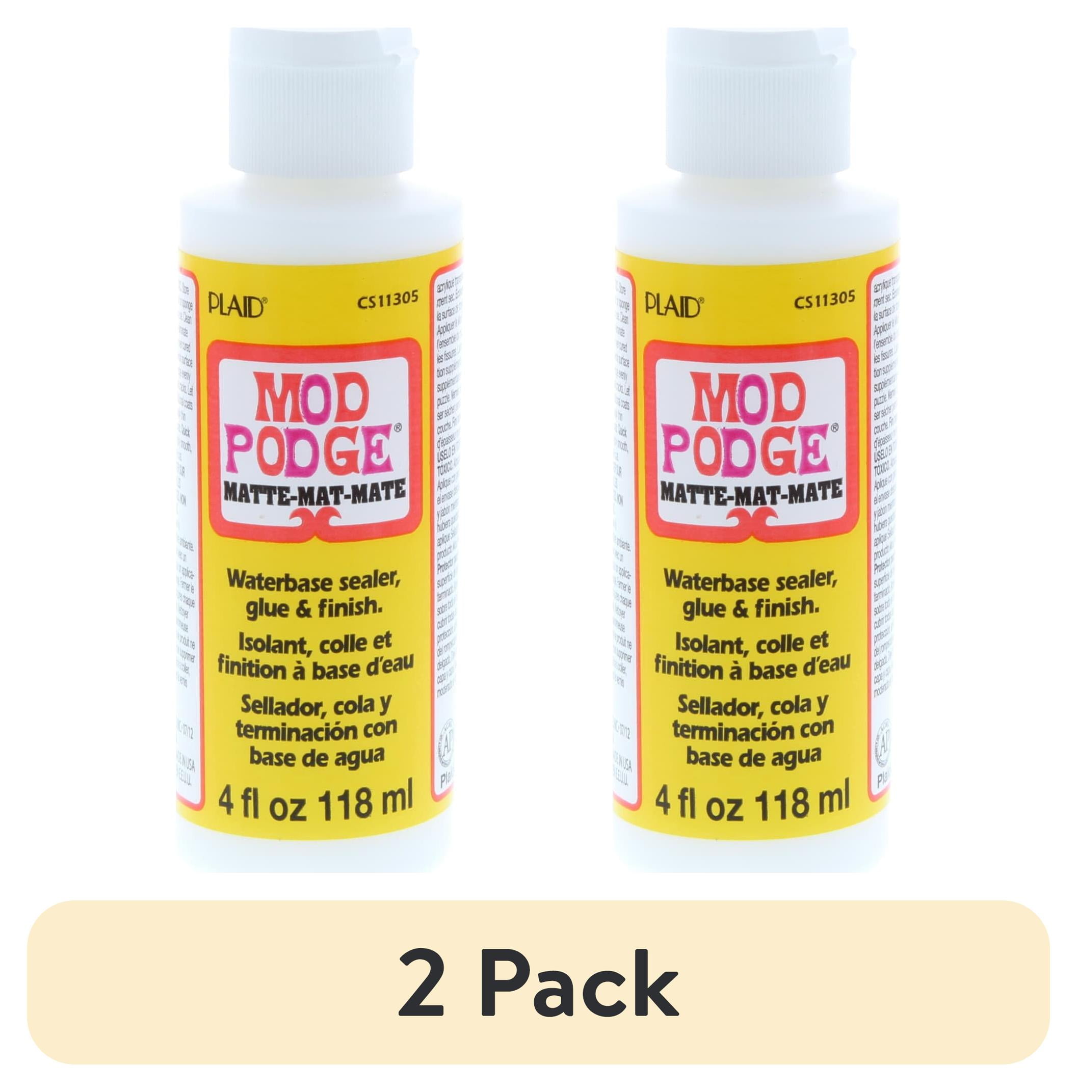 (2 pack) Mod Podge Sealer, Glue, and Finish, Matte Finish, Clear, 4 fl ...