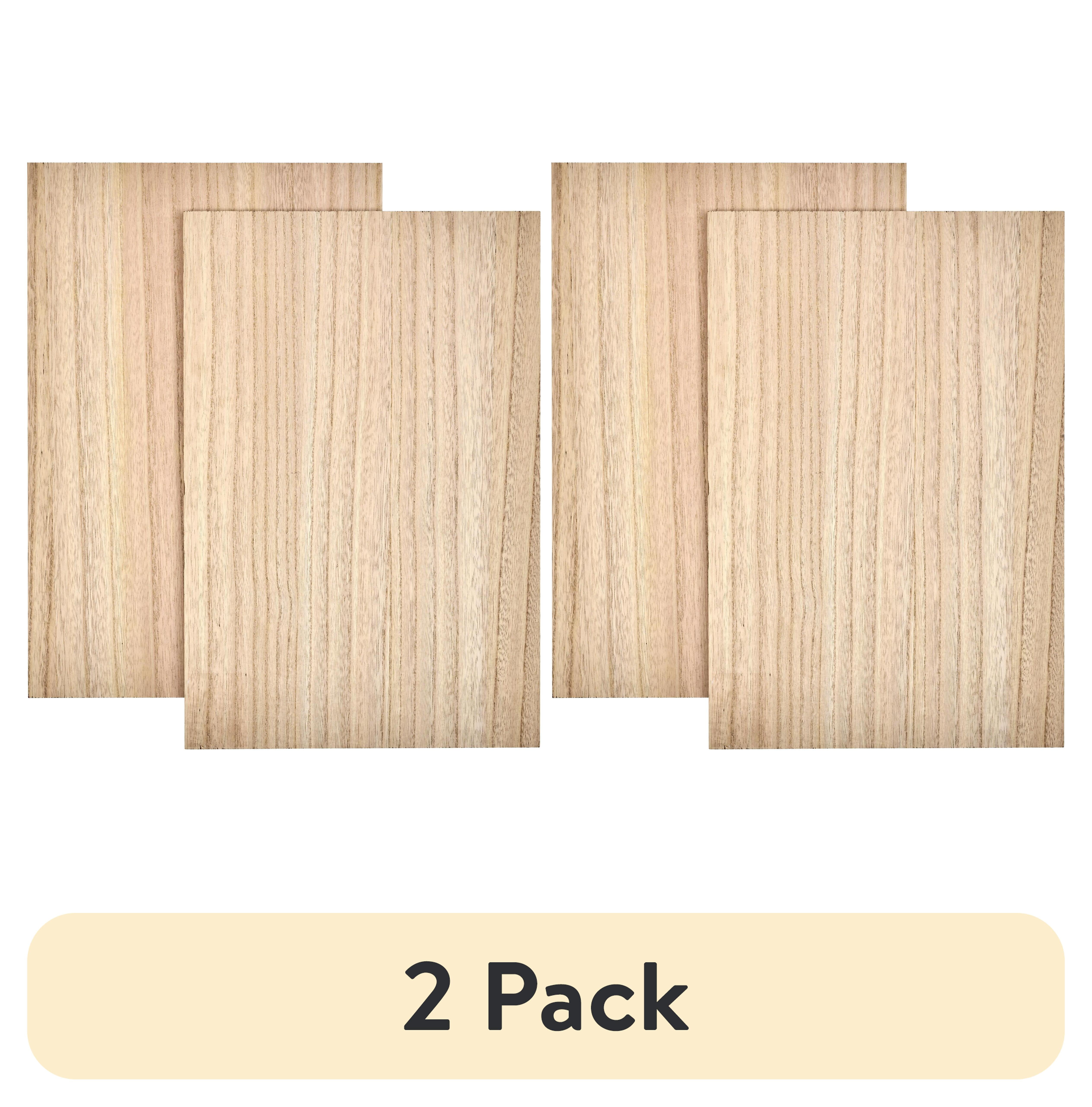(2 pack) Plaid Unfinished Wood Surface Rectangle Panels with Wood ...