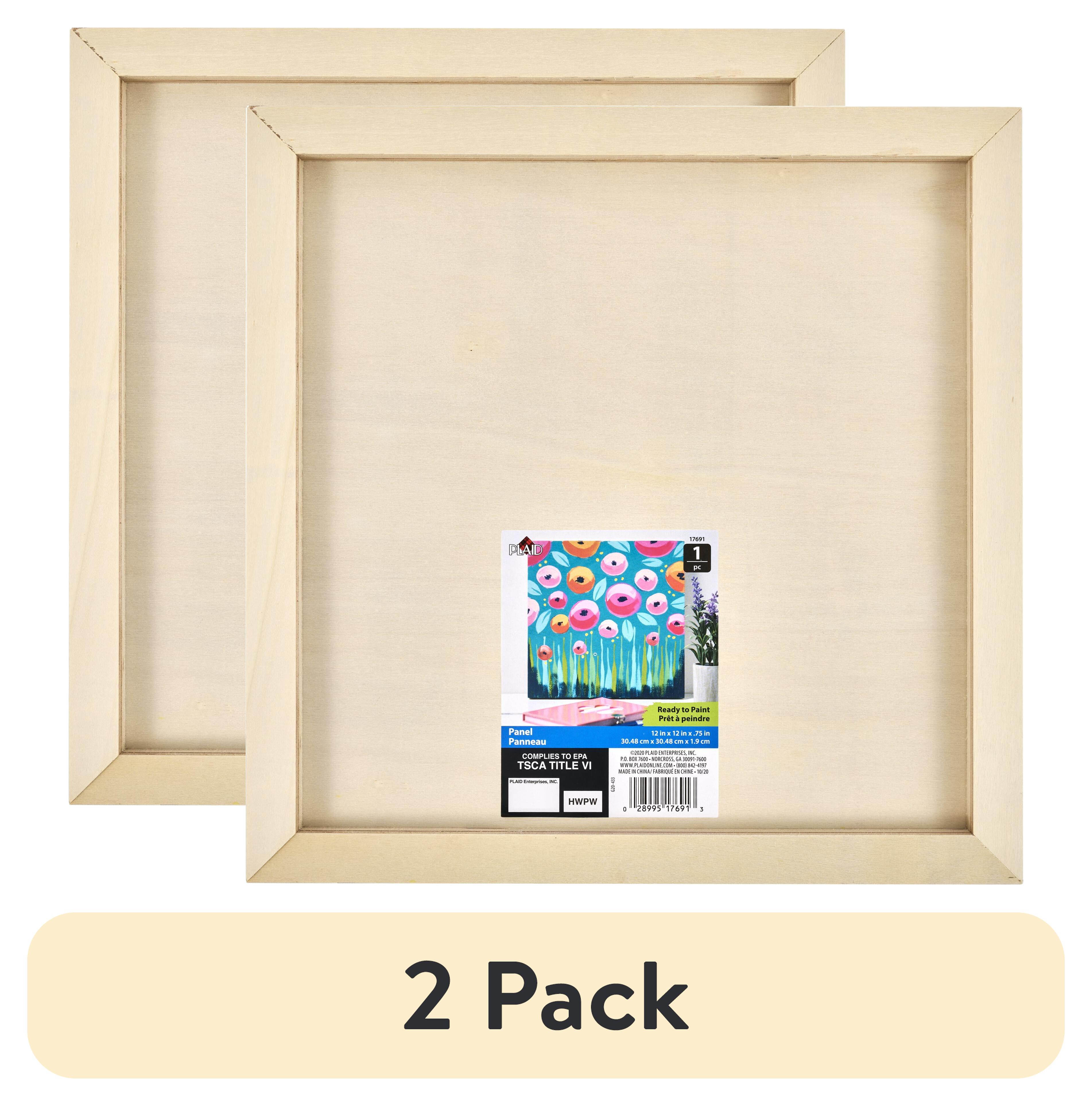 (2 pack) Plaid Wood Surface, Square Wood Panel, 1 Piece, 12" x 12 ...
