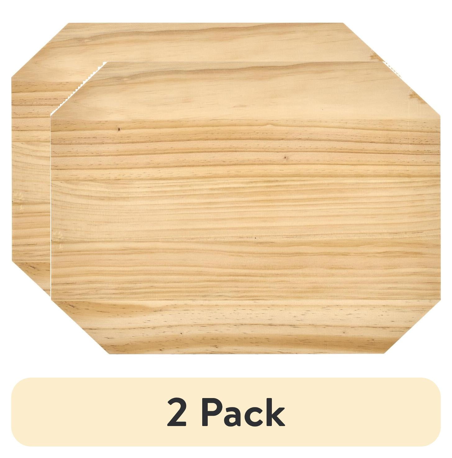 (2 pack) Plaid Wood Surfaces Pine Rectangle Plaque, 12" x 16" - Walmart.com