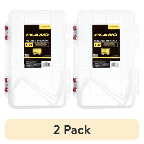 Plano Medium Pro-Latch Plastic Tackle Box with Adjustable Compartments ...