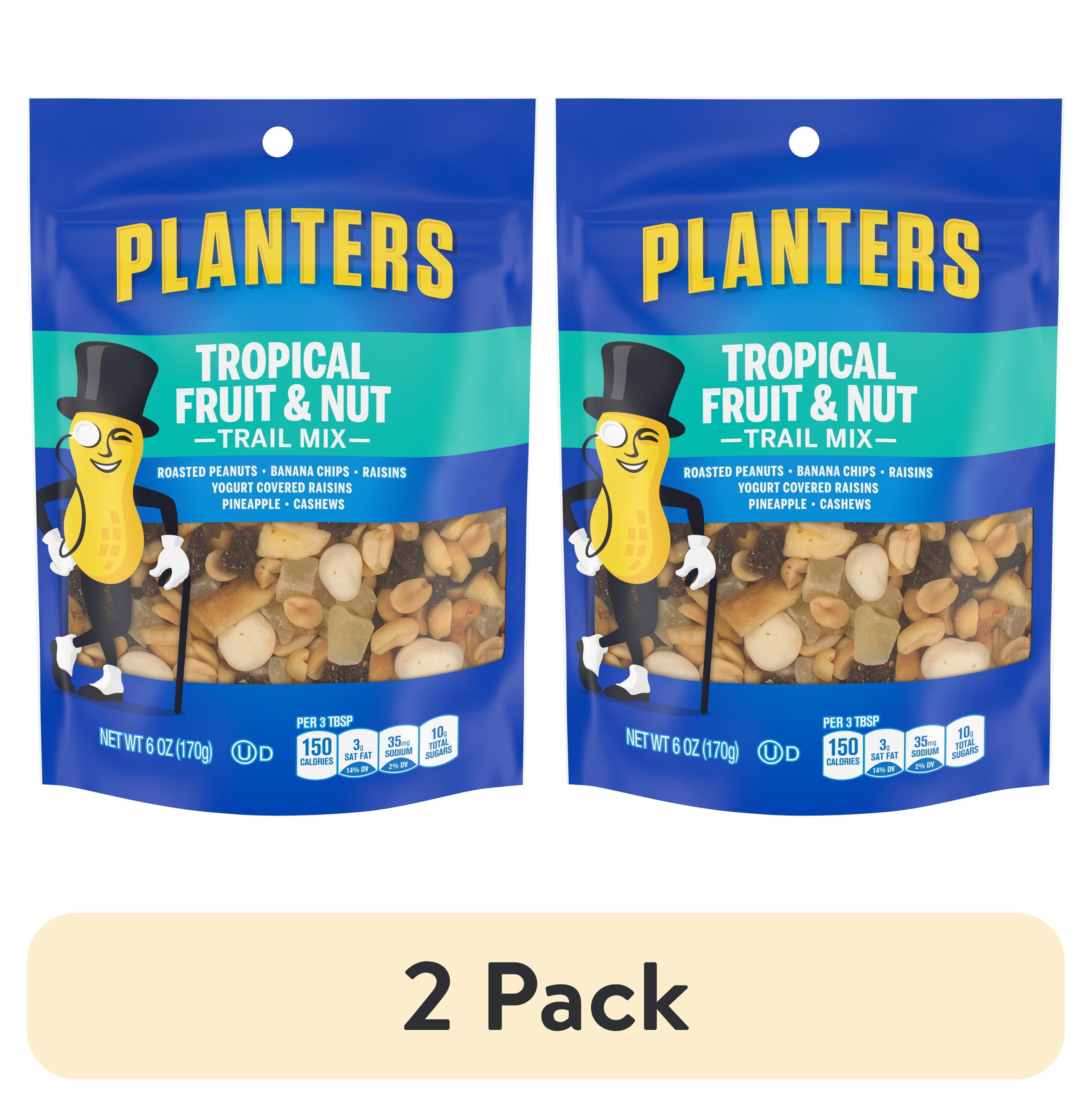 (2 pack) Planters Tropical Fruit & Nut Trail Mix with Roasted Peanuts ...