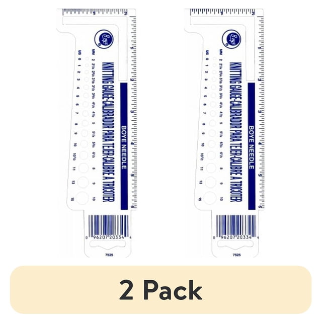 (2 pack) Plastic Knit Gauge-W/6" Ruler & 2" Stitch Measure - Walmart ...