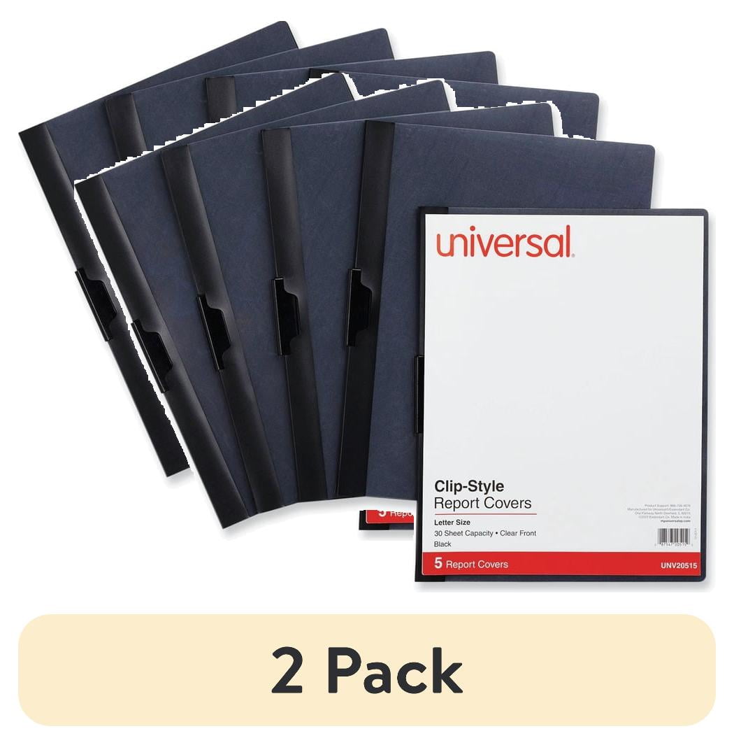 (2 pack) Plastic 30-Page Capacity Letter Size Report Cover with Clip ...