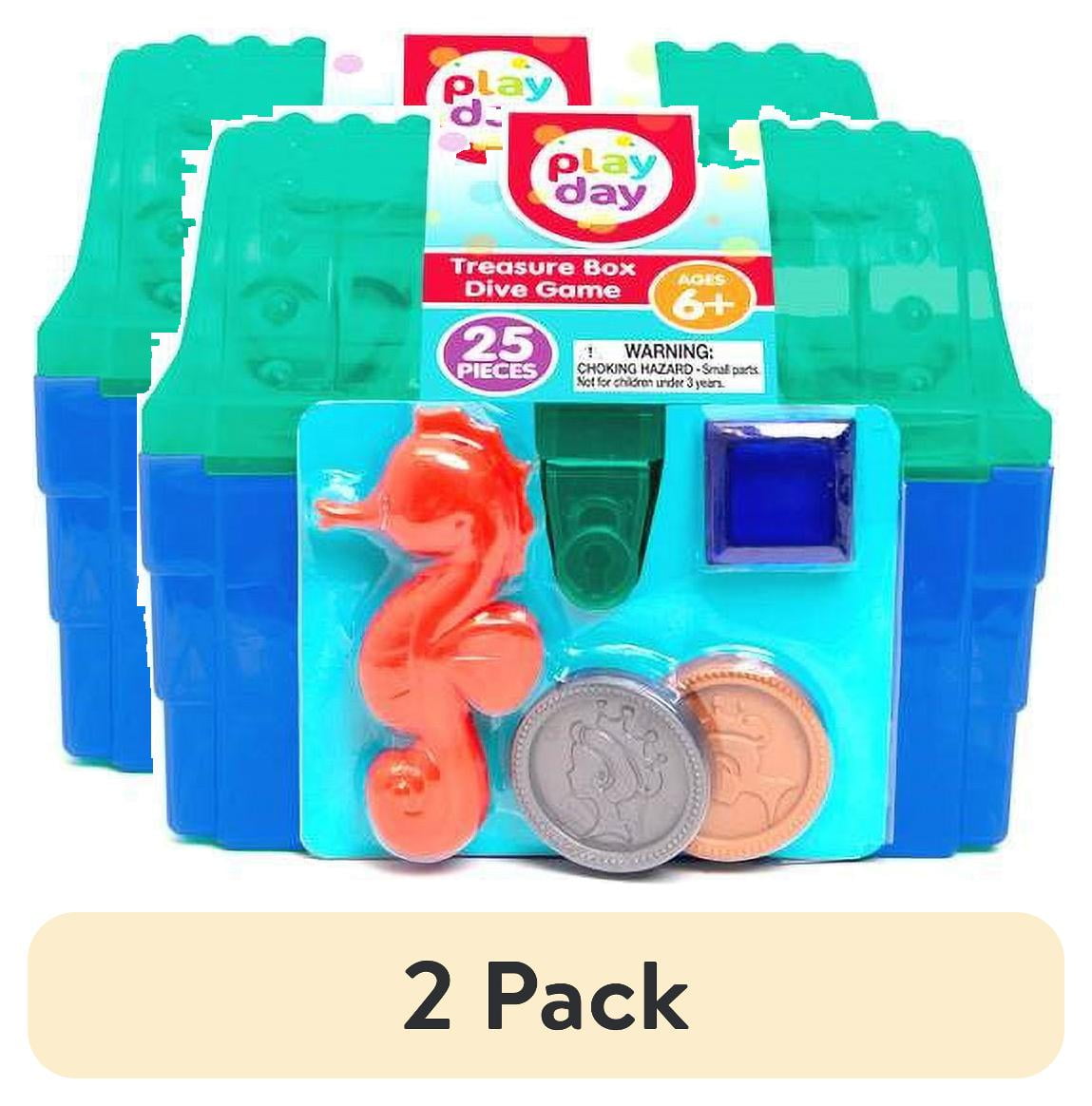 (2 pack) Play Day 24-Piece Treasure Chest Pool Dive Toy Set - Walmart.com