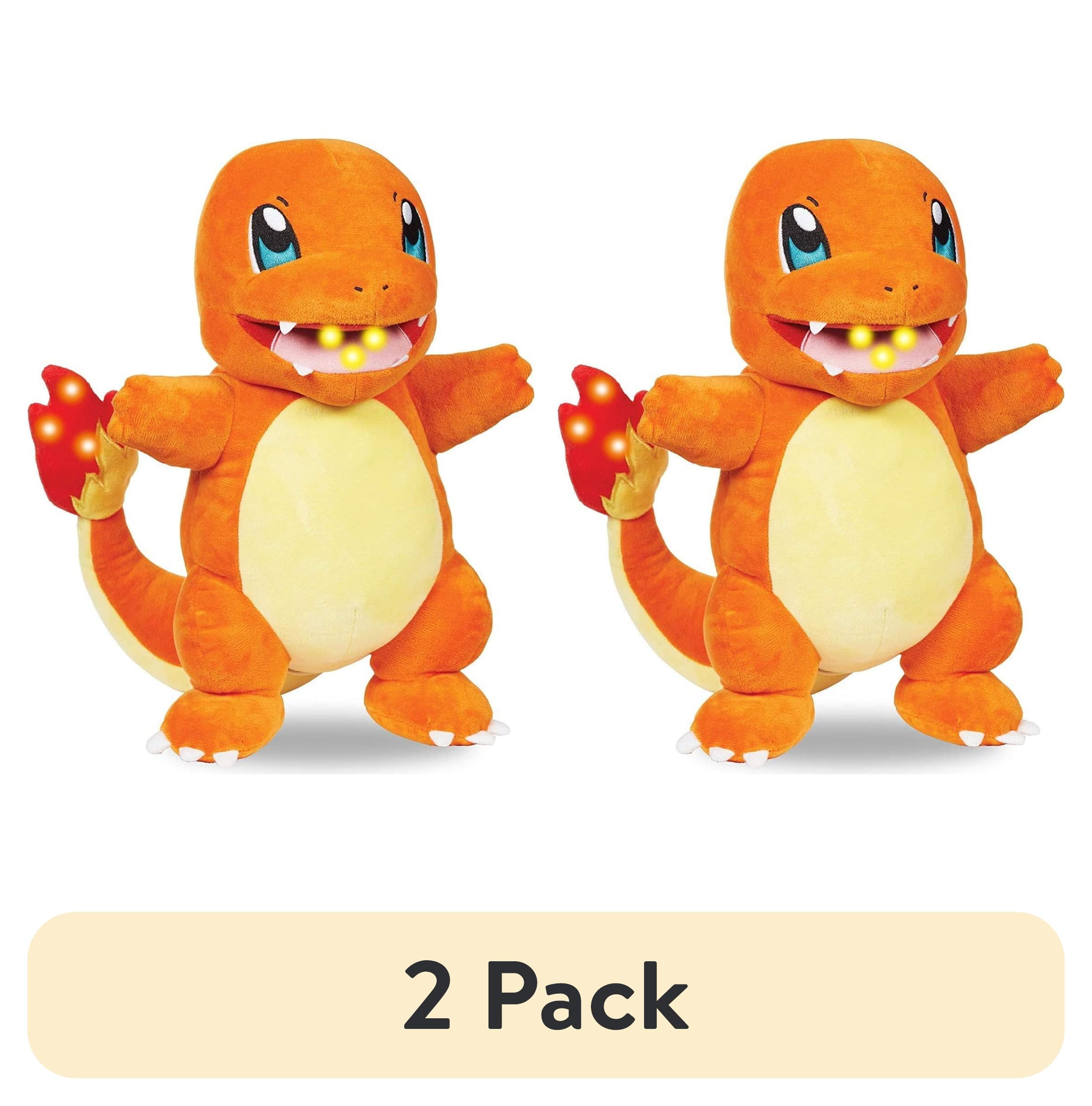 (2 pack) Pokemon 10" Flame Action Charmander Plush - Interactive w ...
