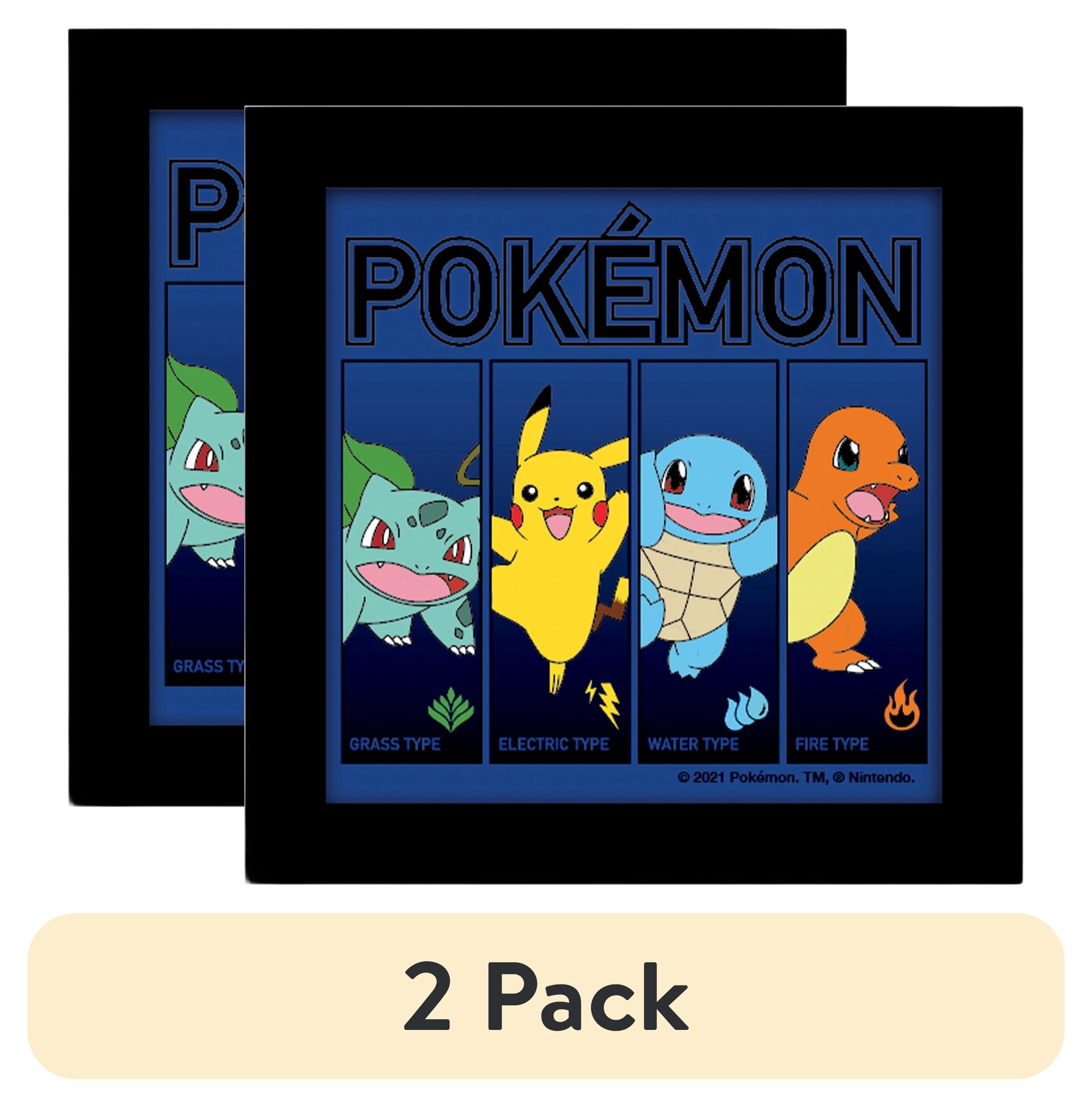 (2 pack) Silver Buffalo Pokemon Starter Binding Types Gel Coat 6" x 6 ...