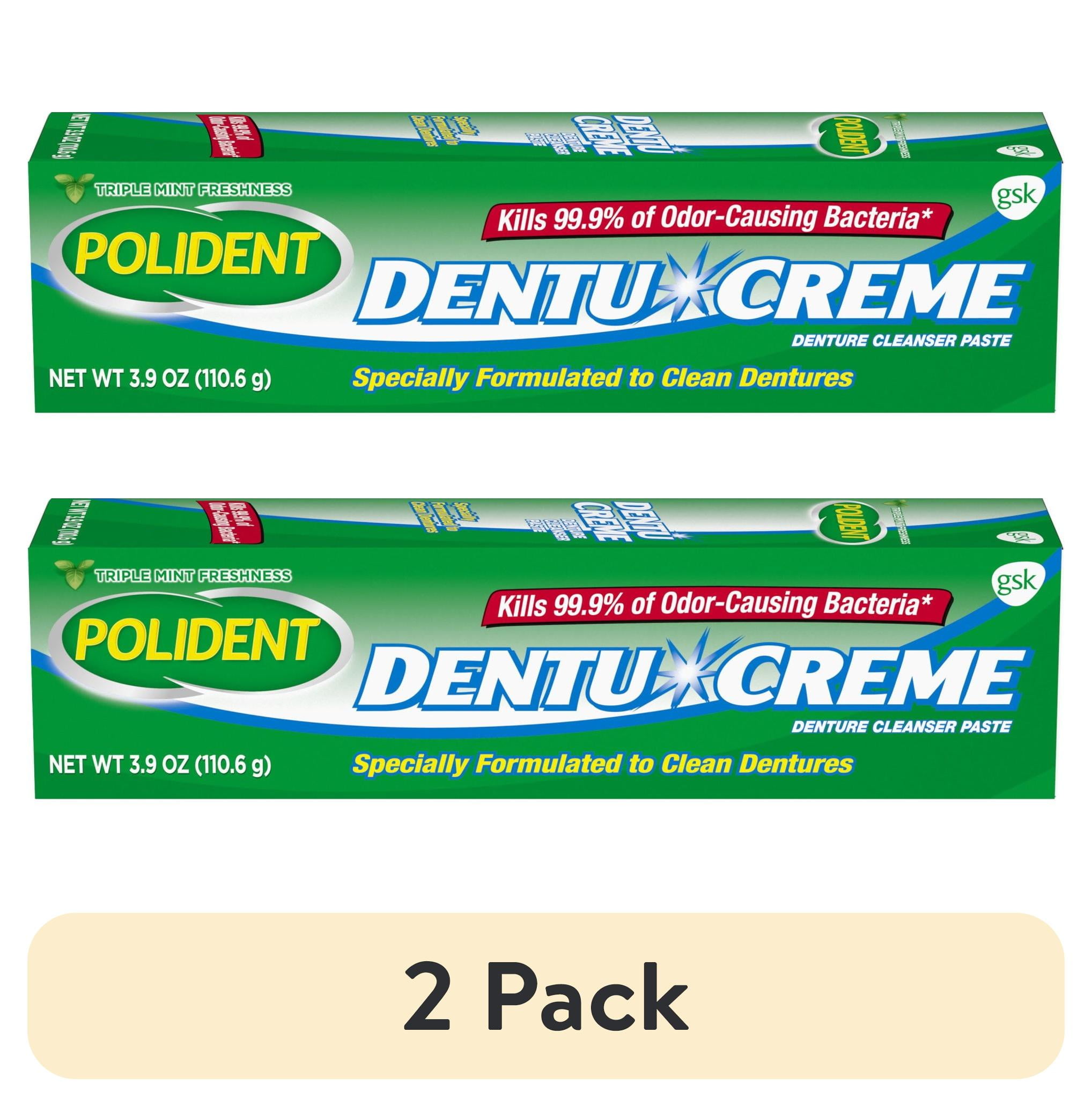 (2 pack) Polident Adhesive Paste for Denture Cream and Partials ...