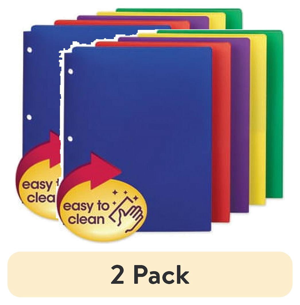 (2 pack) Poly Snap-In Two-Pocket Folder 11 x 8.5, Assorted, 10/Pack ...