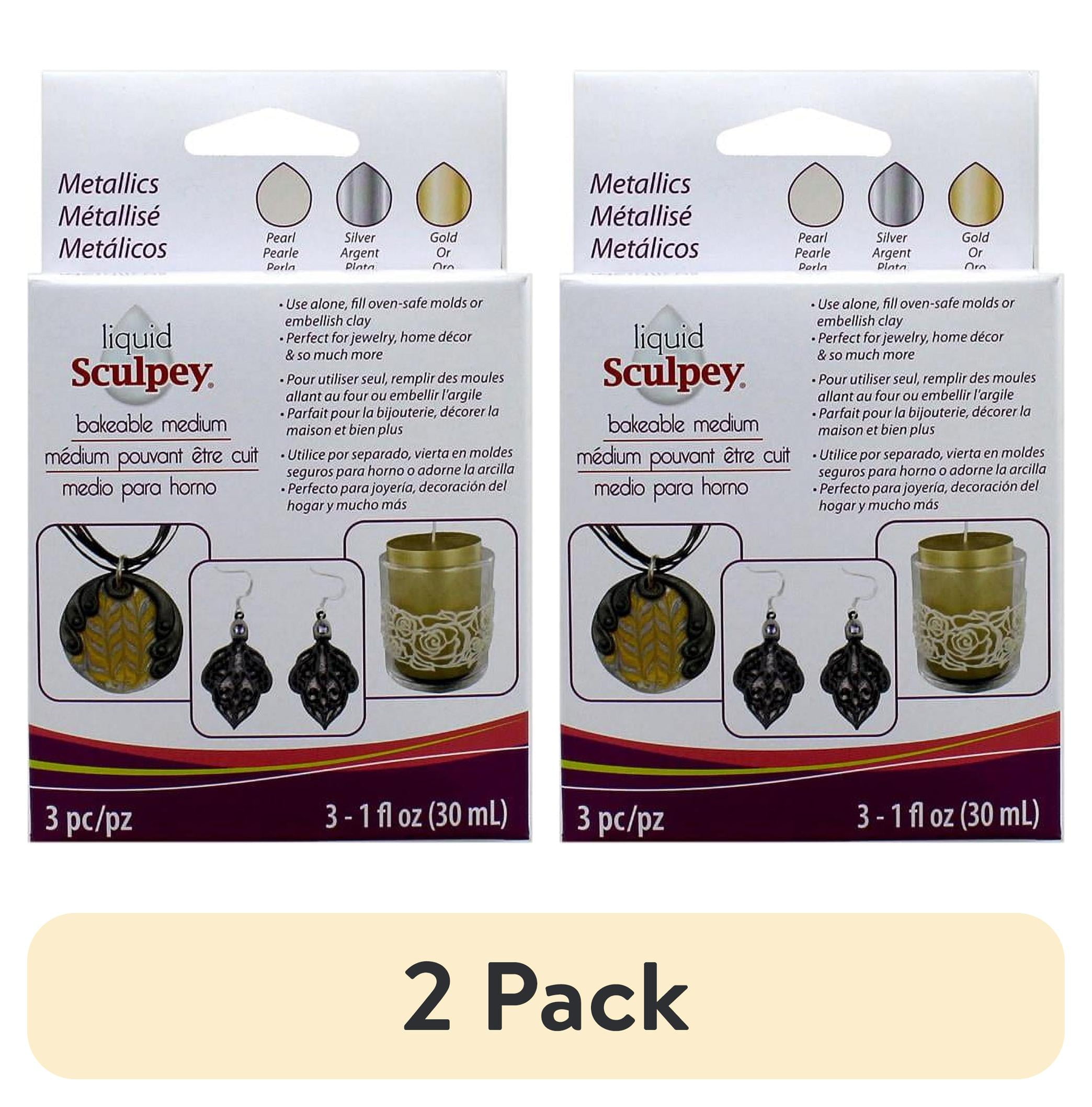 (2 pack) Polyform Sculpey Liquid Bakeable Medium 1oz Mtlcs - Walmart.com