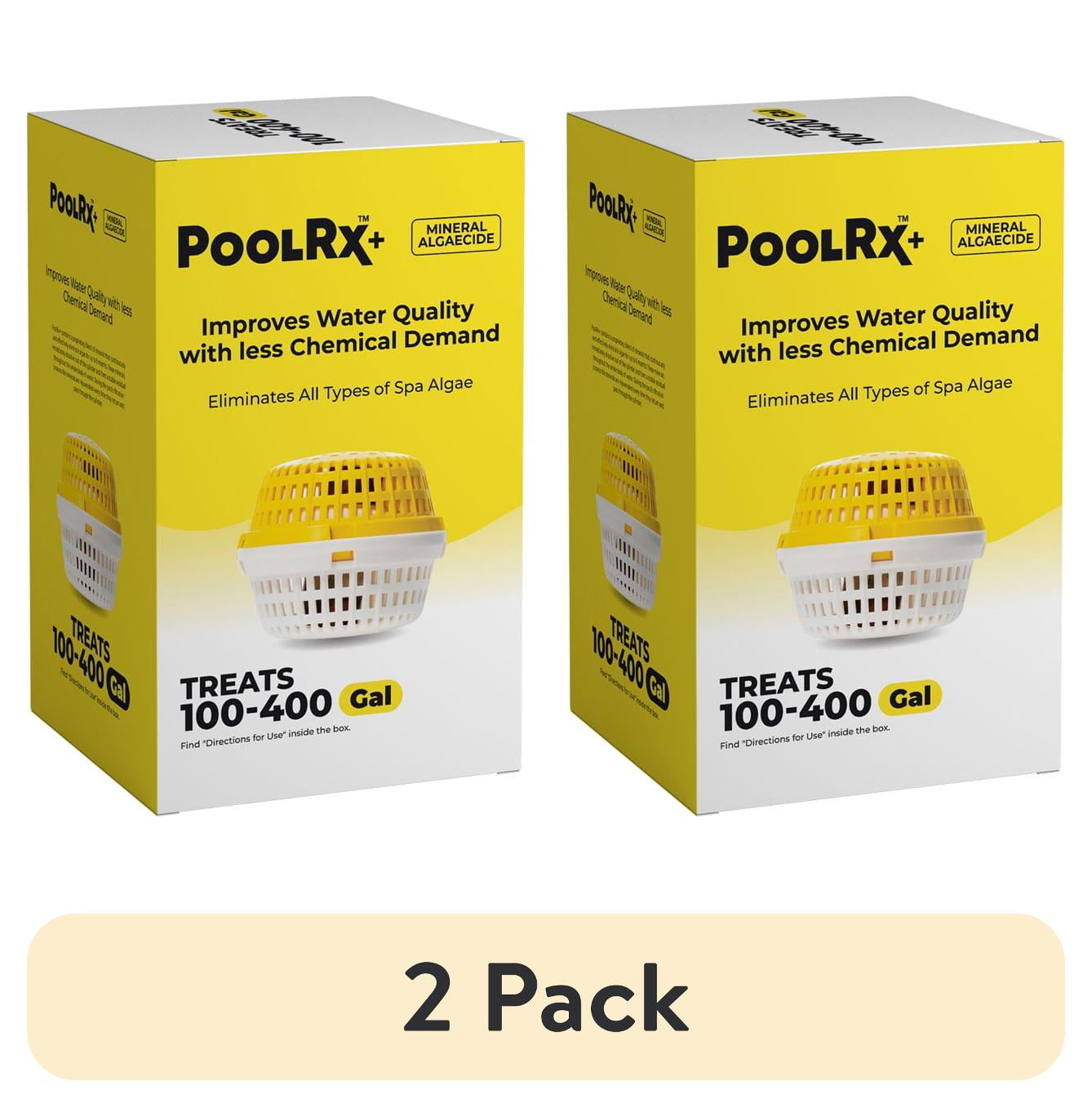 (2 pack) PoolRx+ Yellow/White 6-Month Swimming Pool & Spa Mineral ...