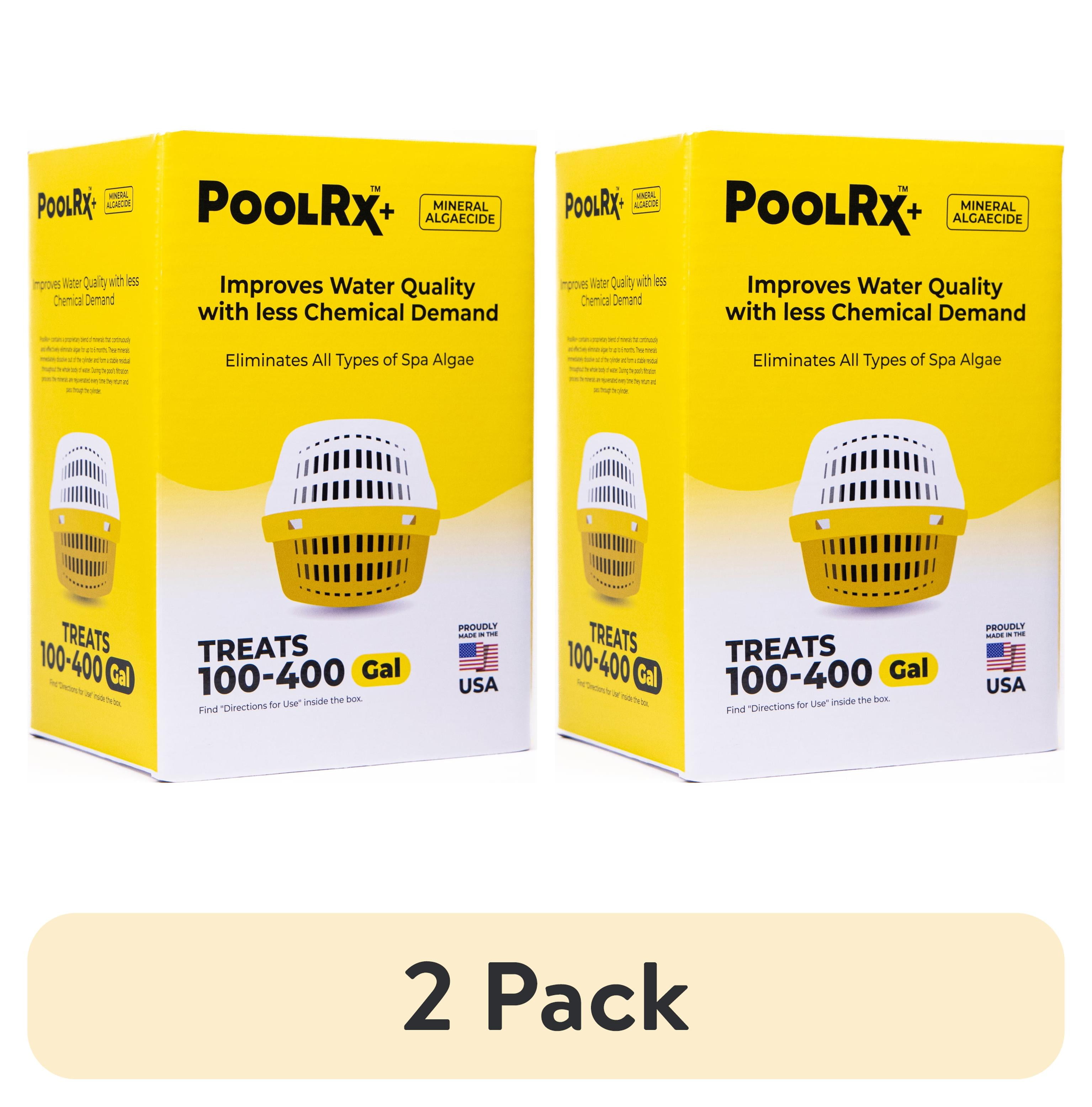 (2 pack) Pool Rx+ Yellow/White 6-Month Pool & Spa Mineral Algicide, 1 ...