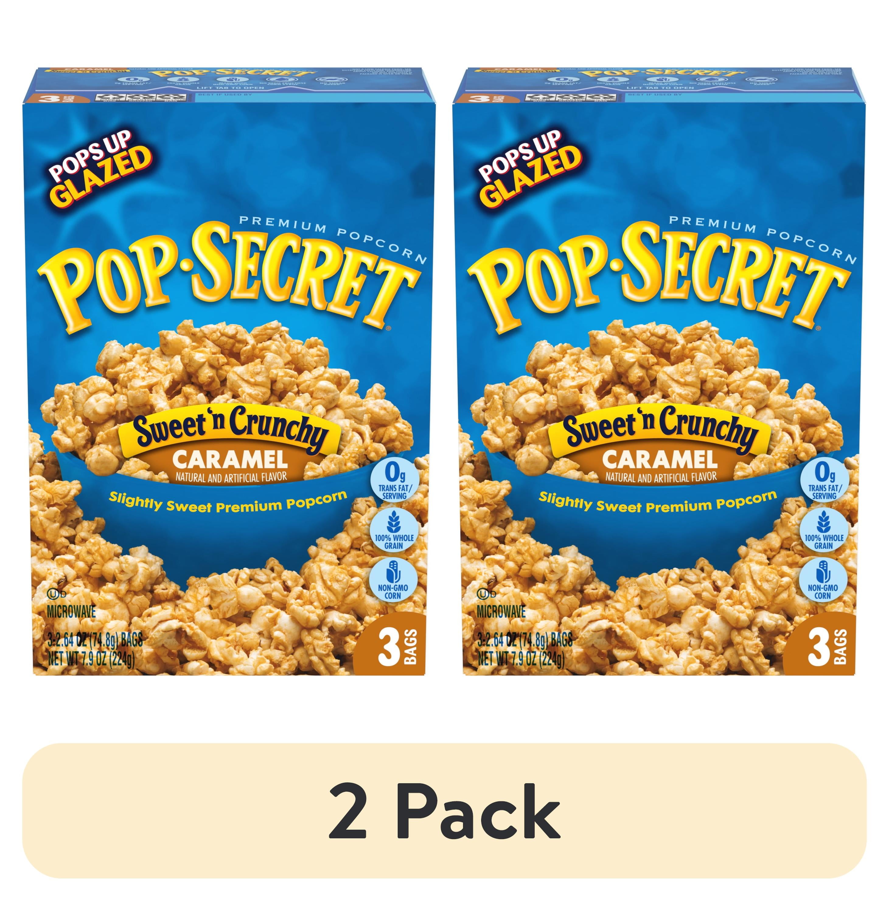 (2 pack) Pop Secret Popcorn, Sweet 'n Crunchy Caramel Microwave Popcorn ...