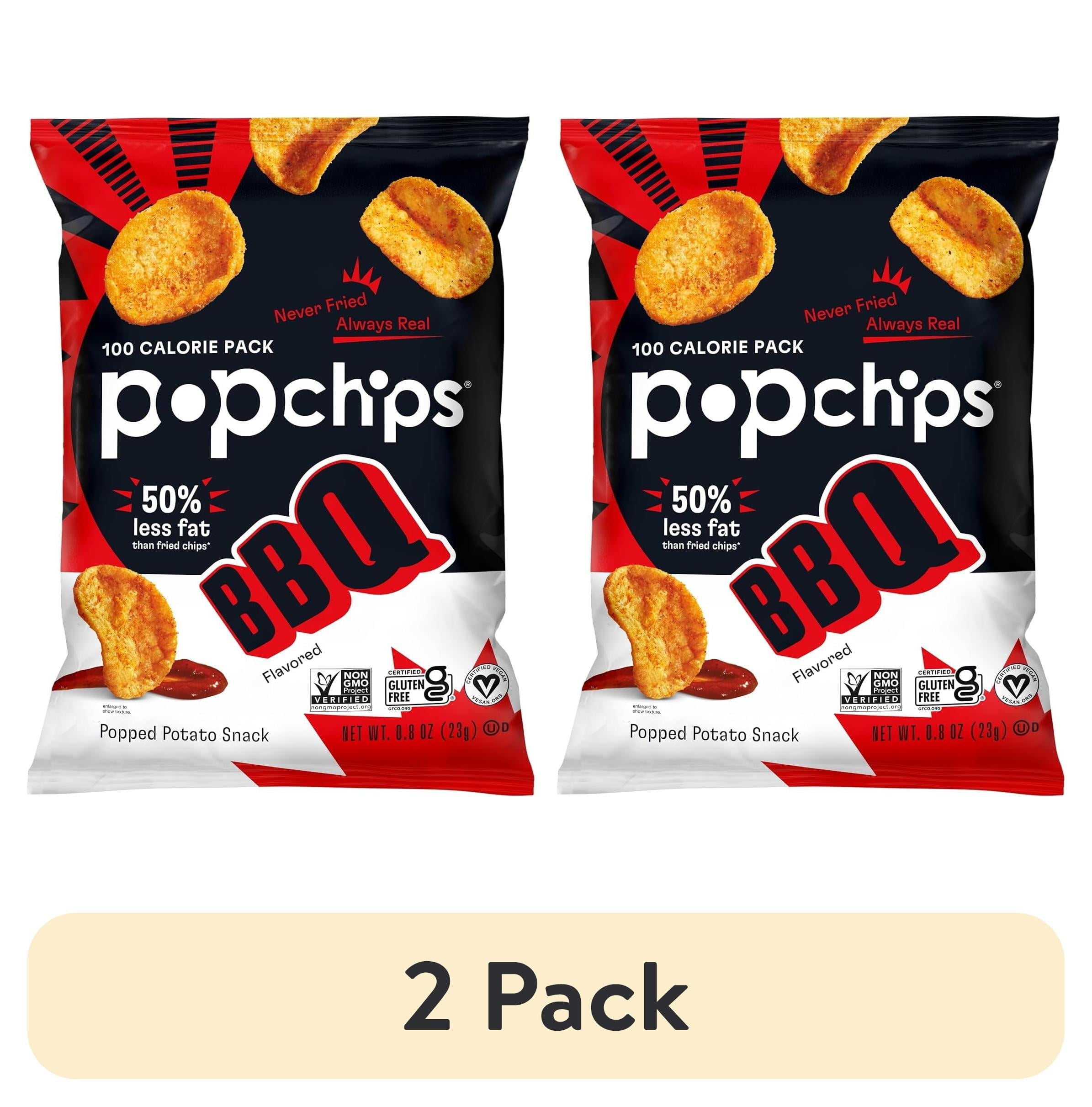 (2 pack) Popchips Popped Potato Snack, 100 Calorie Pack, BBQ Flavored ...