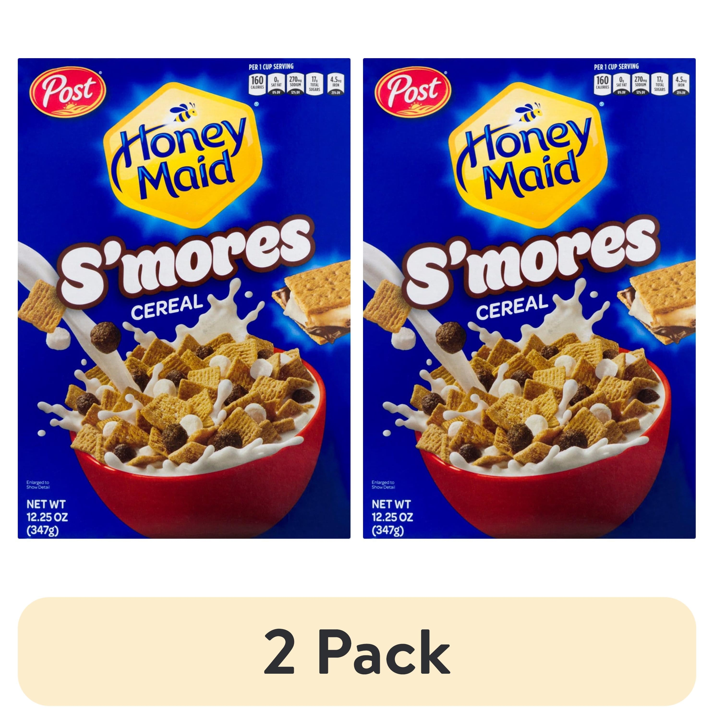 (2 pack) Post Honey Maid S'mores Breakfast Cereal, Sweetened Corn and ...