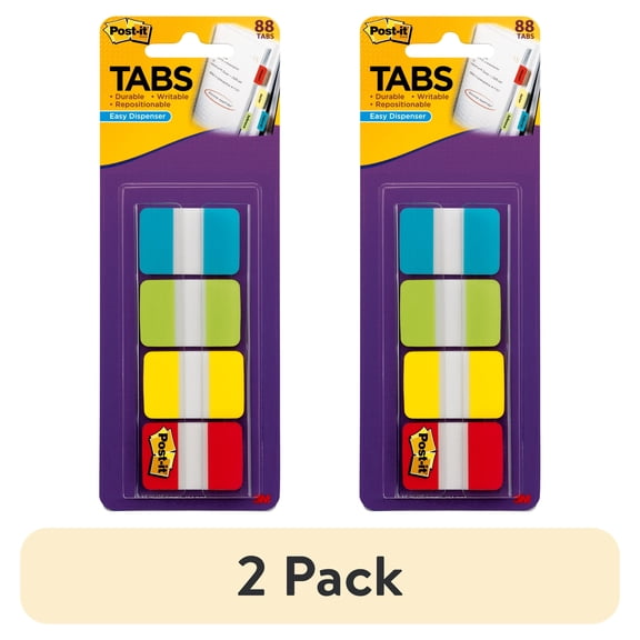 Post-It Foil Tabs, Metallic Colors, 1" x 1.5", 36 Tabs/Pack - Walmart.com