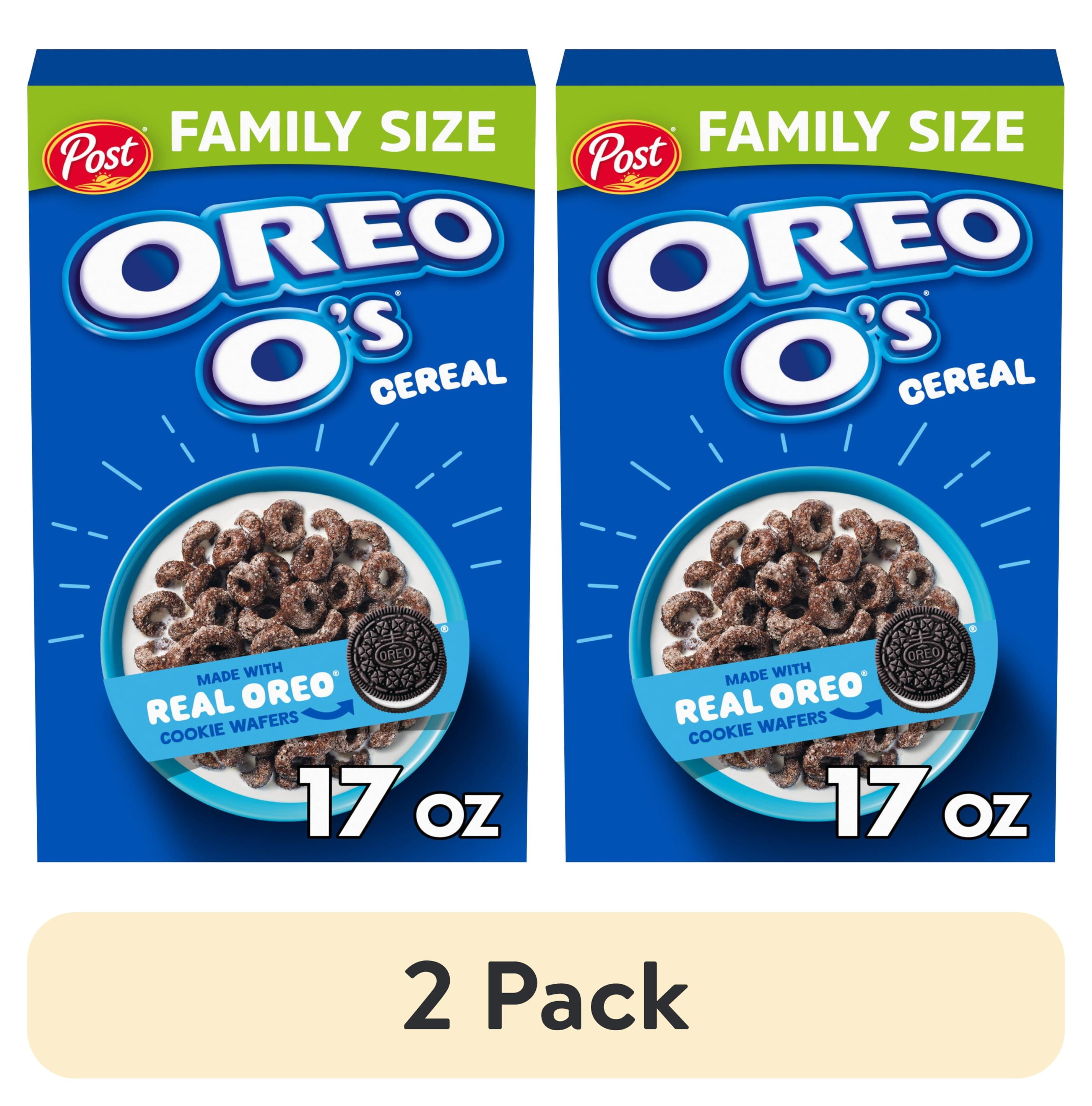 (2 pack) Post OREO O's Breakfast Cereal, Read-to-Eat, Crunchy 17 oz Box ...