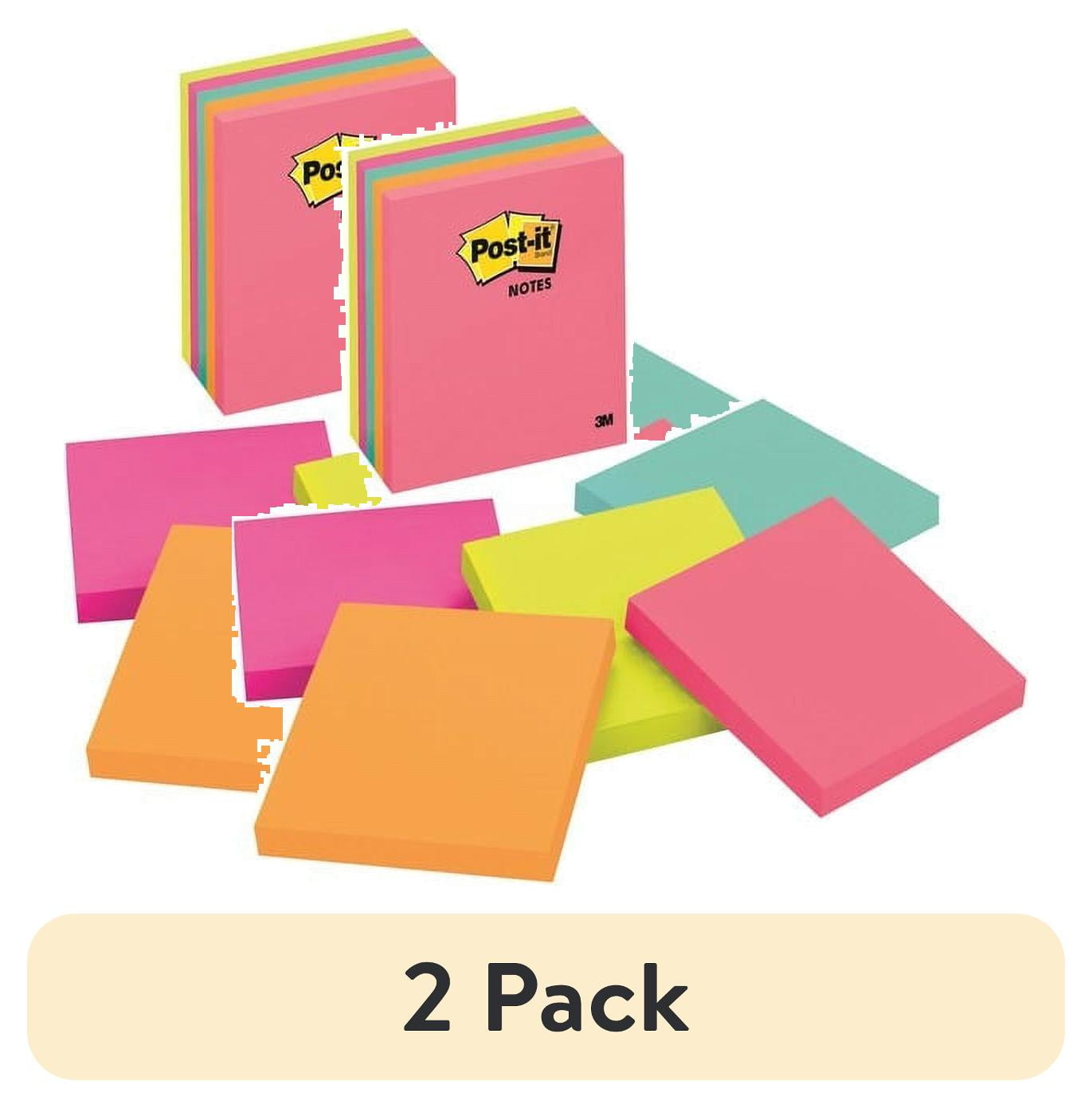 (2 pack) Post-it Notes Original Notepads 4" x 4" - Square - 100 Sheets ...