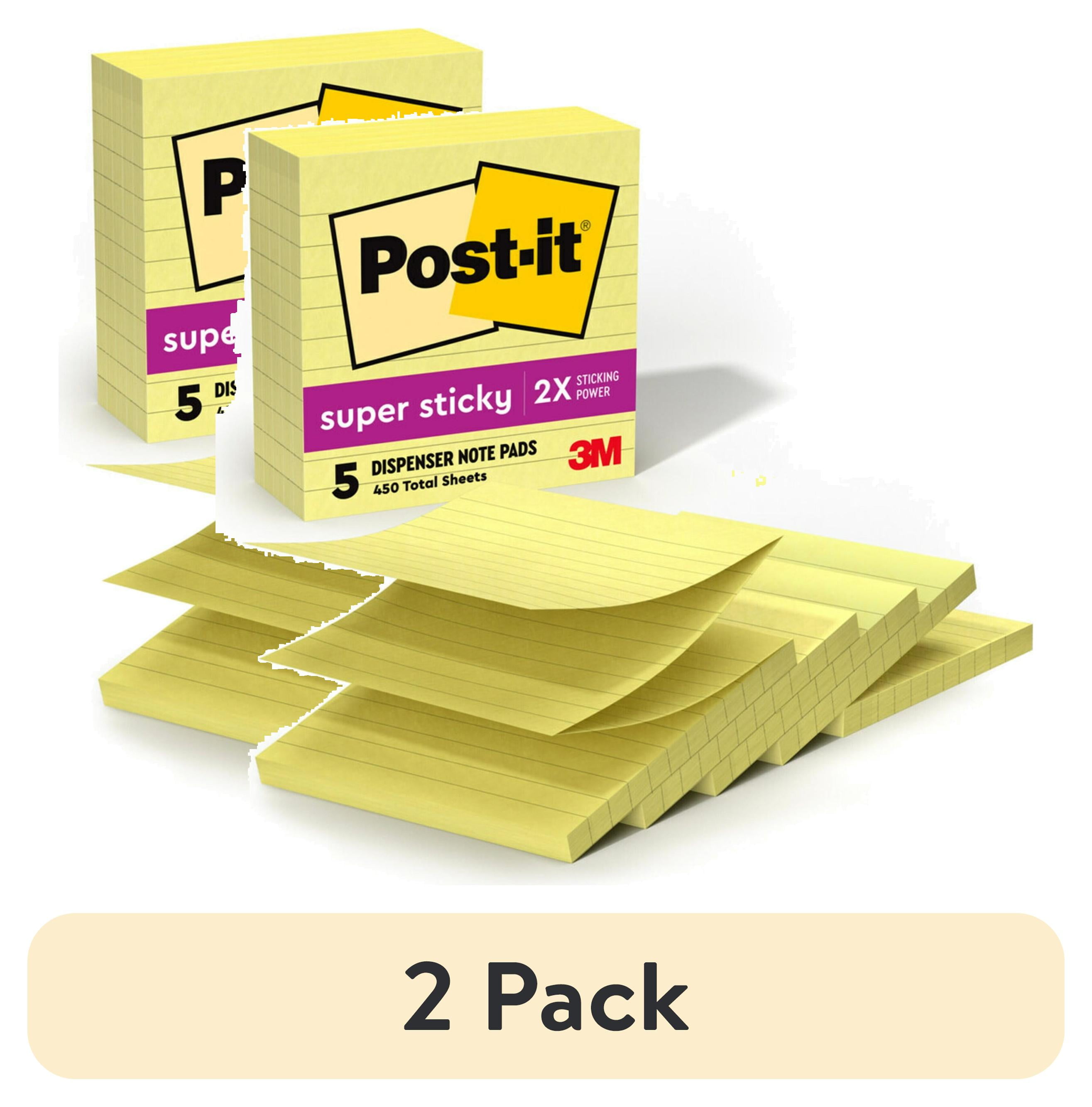 (2 pack) Post-it Super Sticky Dispenser Pop-up Notes, 4 in x 4 in ...