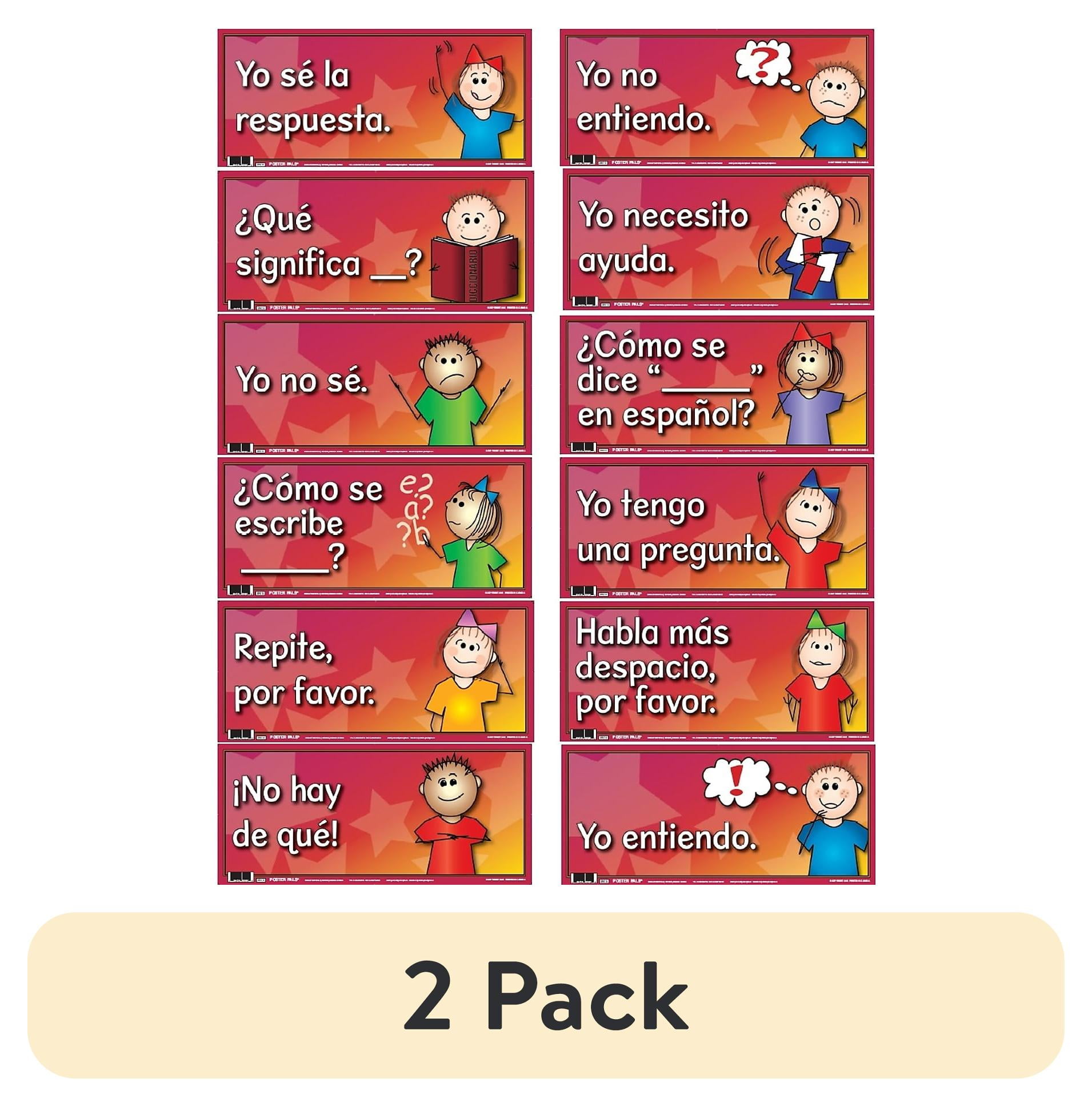 (2 pack) Poster Pals Spanish Educational & Language Teaching Anchor ...