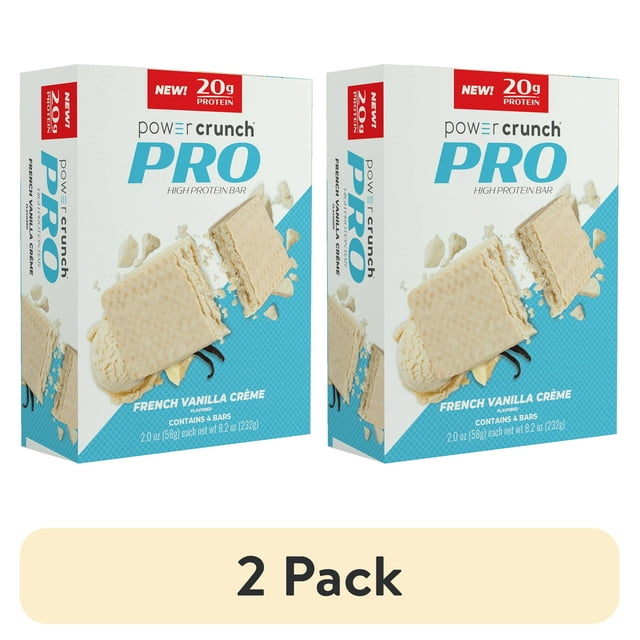 (2 pack) Power Crunch PRO Protein Energy Bar French Vanilla Creme, 20g ...