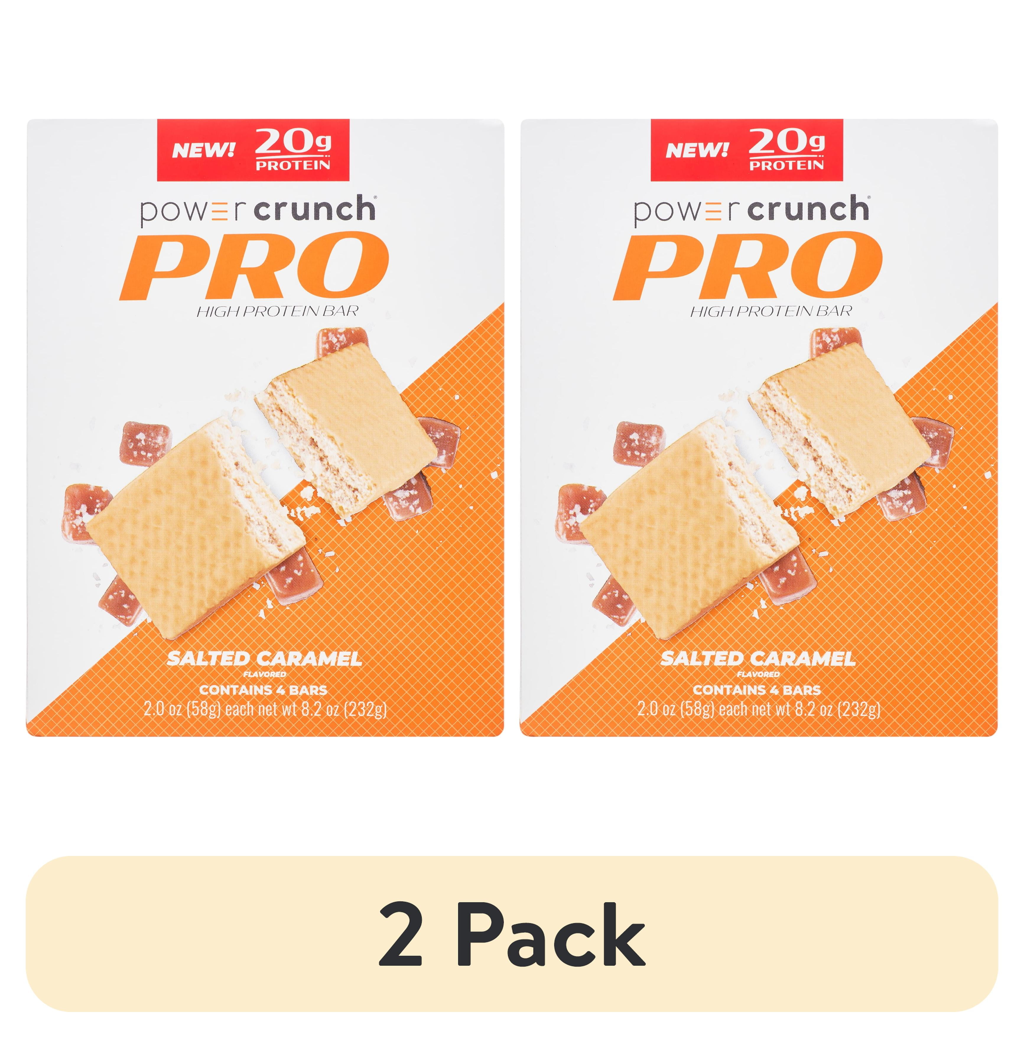 (2 pack) Power Crunch PRO Protein Energy Bar Salted Caramel, 8.2 oz, 4 ...