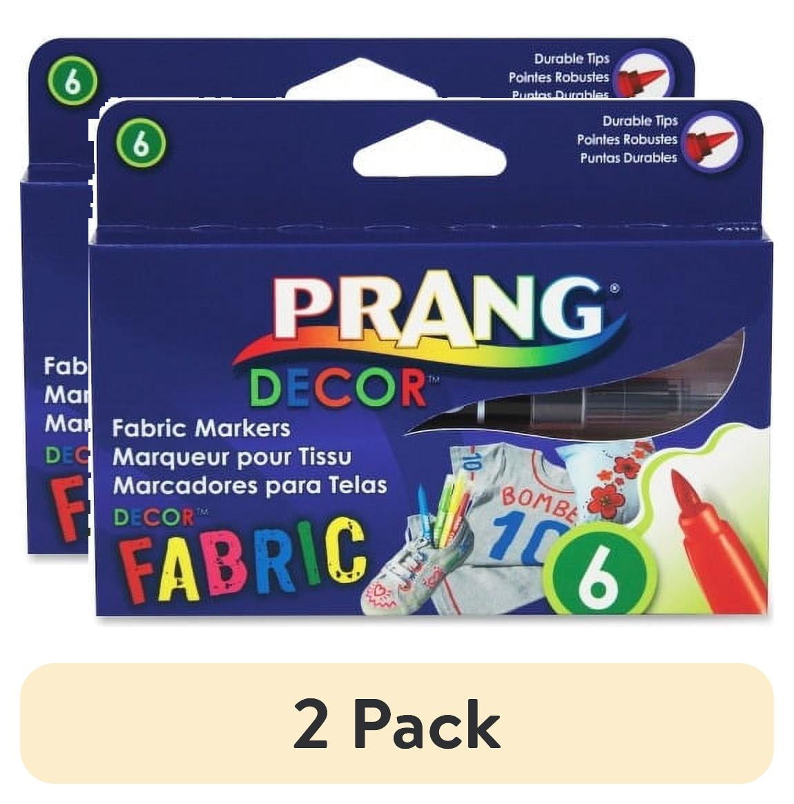 (2 pack) Prang Decor Fabric Markers Brush Marker Point Style - Assorted ...