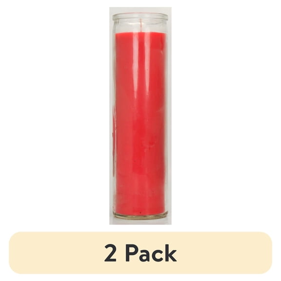 (2 pack) Prayer Candle Clear Glass Yellow Wax, 8 Inch - Walmart.com