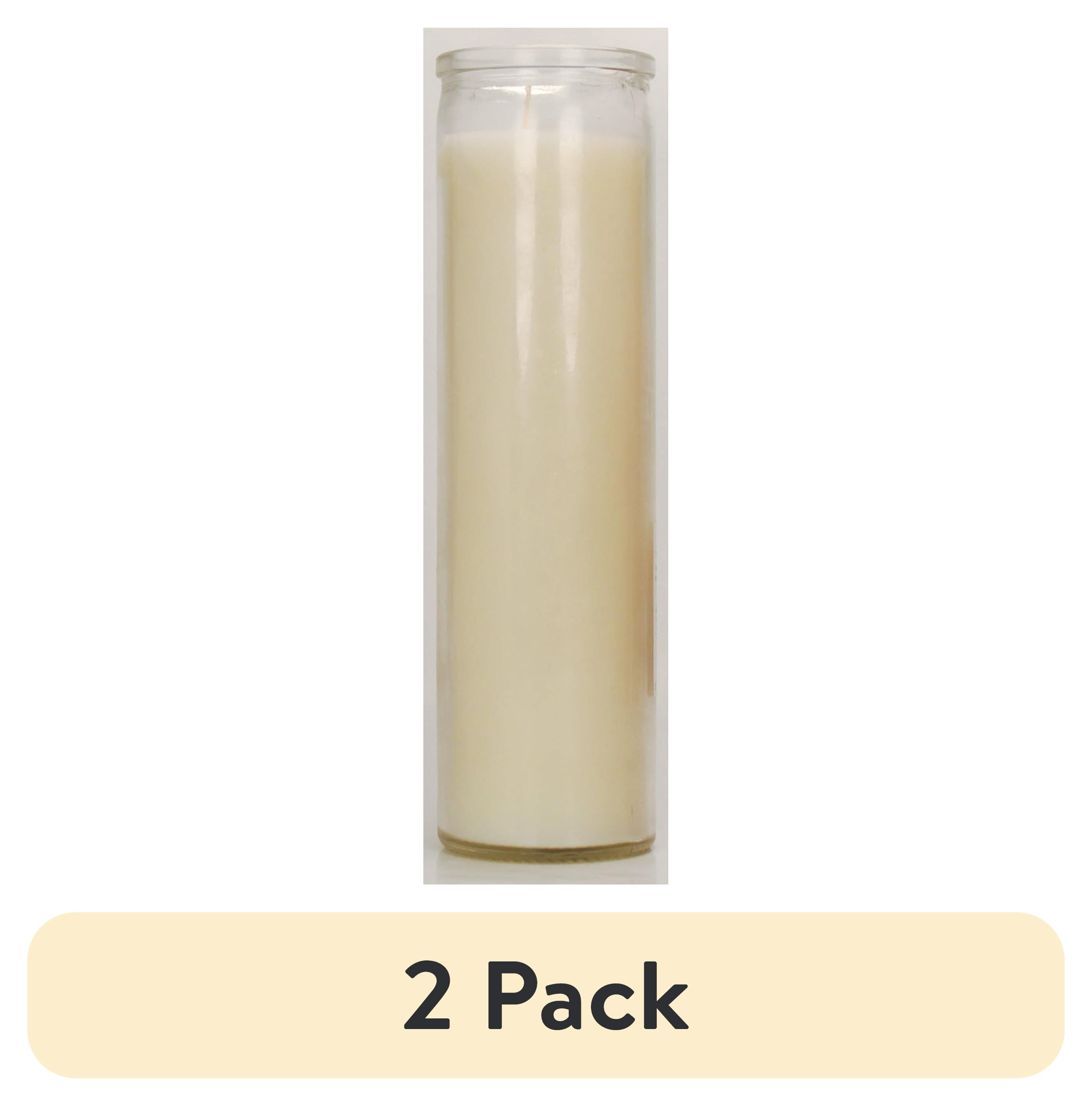 Religious Candle 8 Inch Prayer Candle - Glass White Wax - Walmart.com