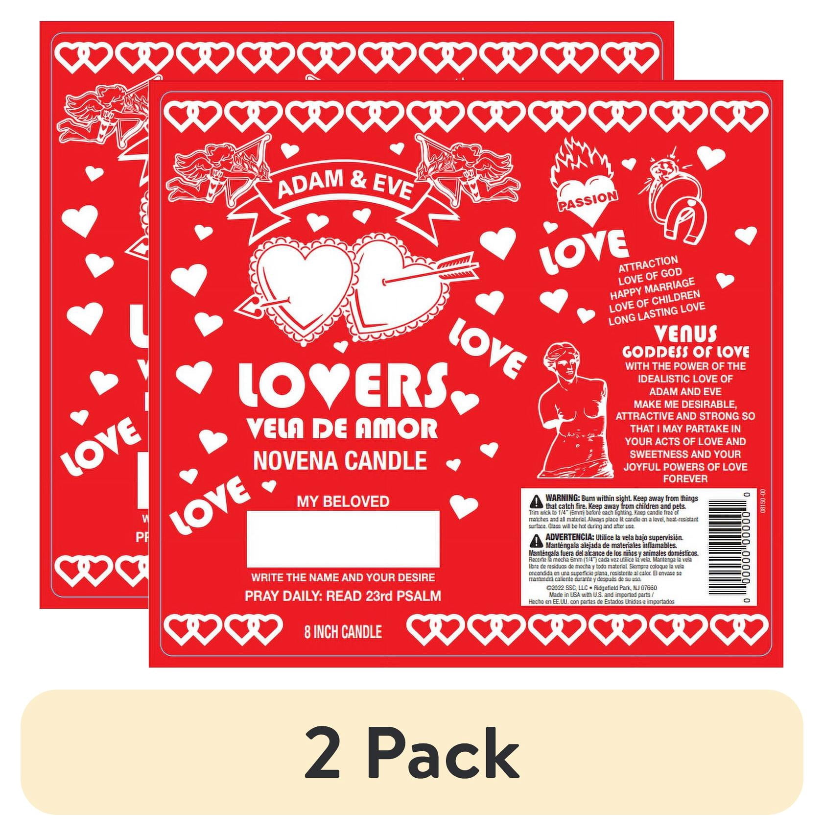 (2 pack) Prayer Candle Sacred Loved Red, 8 Inch - Walmart.com