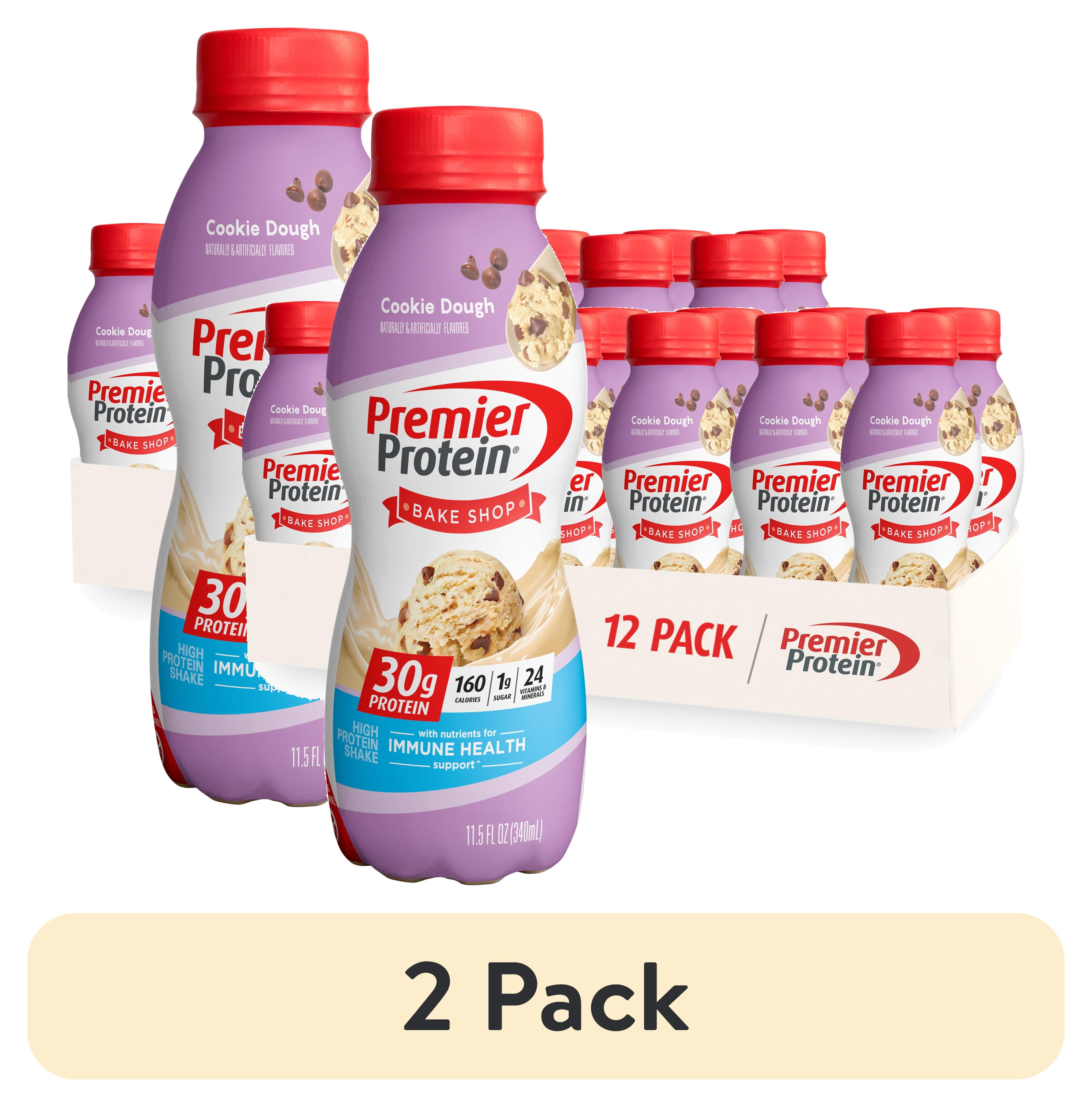 (2 pack) Premier Protein Shake, Cookie Dough, 30g Protein, 11.5 fl oz ...