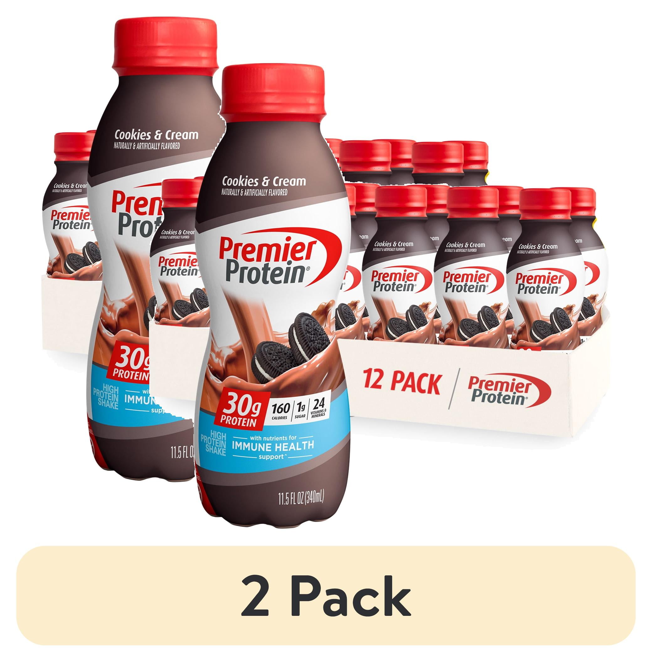 (2 pack) Premier Protein Shake, Cookies and Cream, 30g Protein, 11.5 Fl ...