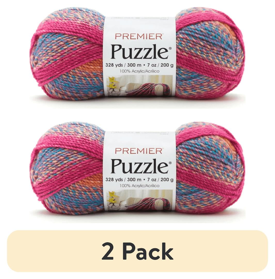 (2 pack) Premier Yarns Puzzle Yarn, Made of Acrylic, Ideal Knitting and ...