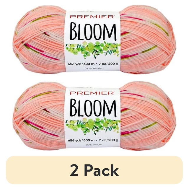 (2 pack) Premier Yarns 1090-05 Bloom Yarn-Apricot Blossom - Walmart.com