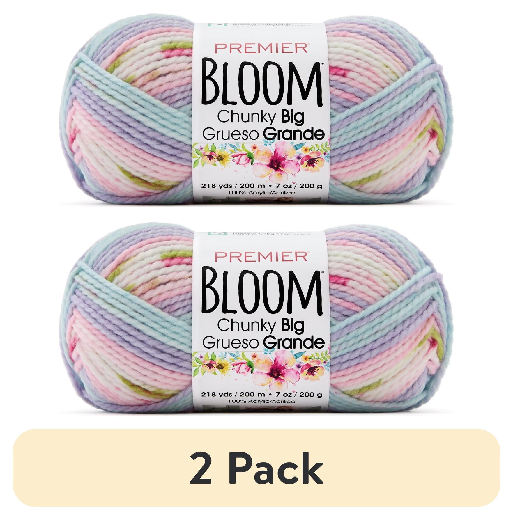 (2 pack) Premier Yarns - Bloom Chunky Big Yarn - Hydrangea - 7oz 218yds ...