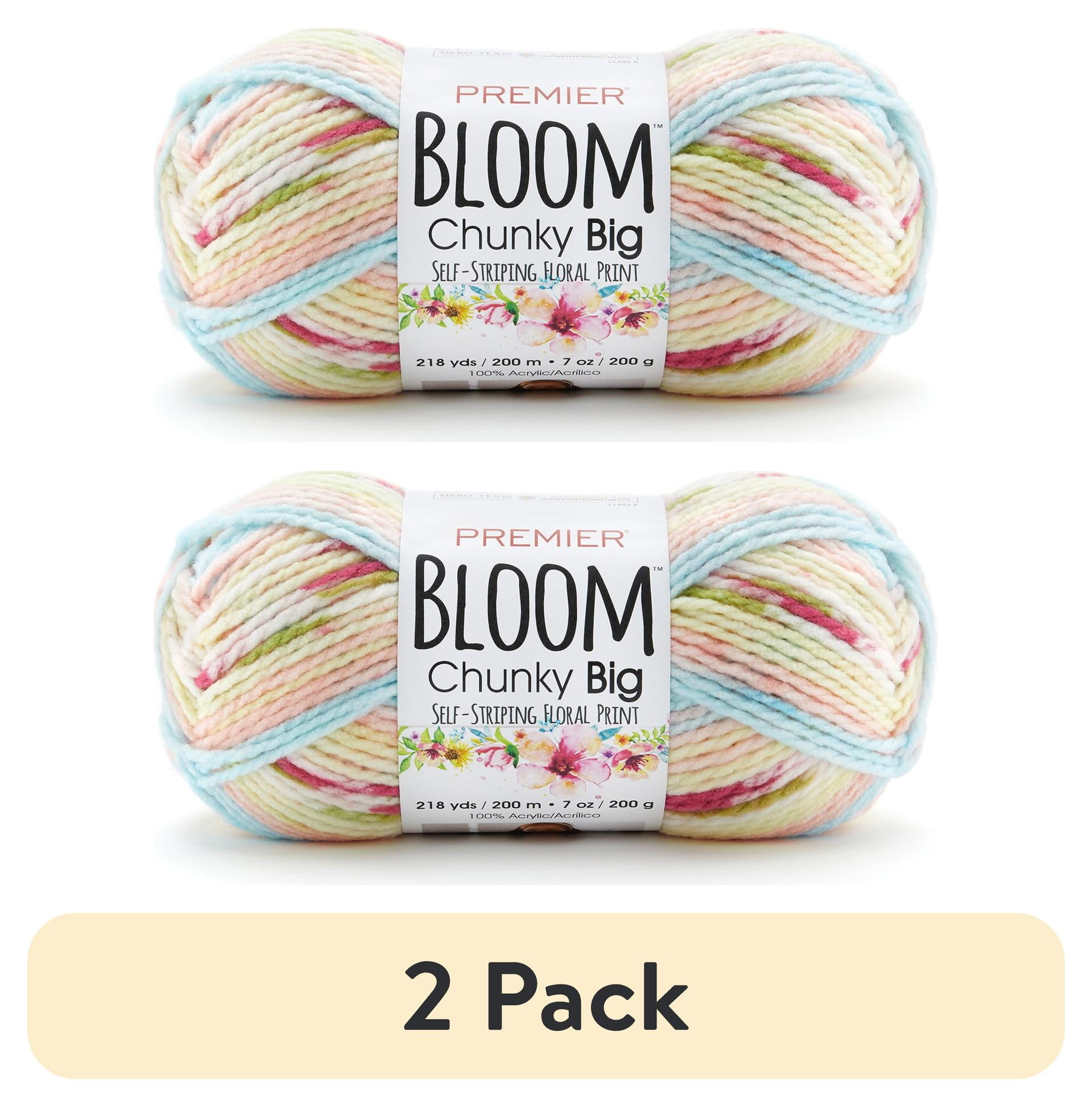 (2 pack) Premier Yarns - Bloom Chunky Big Yarn - Snapdragon - 7oz ...