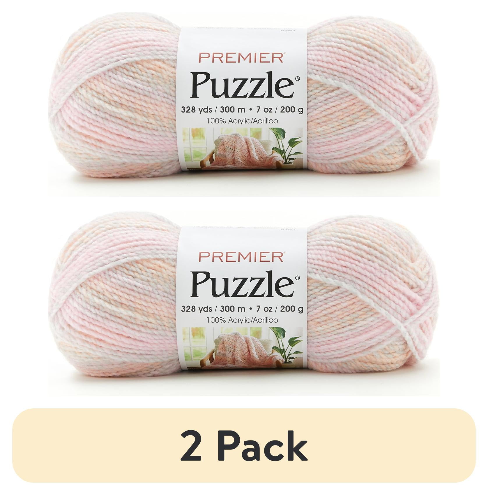 (2 pack) Premier Yarns - Puzzle Yarn - Cats Cradle - 7oz 328yds - 5 ...