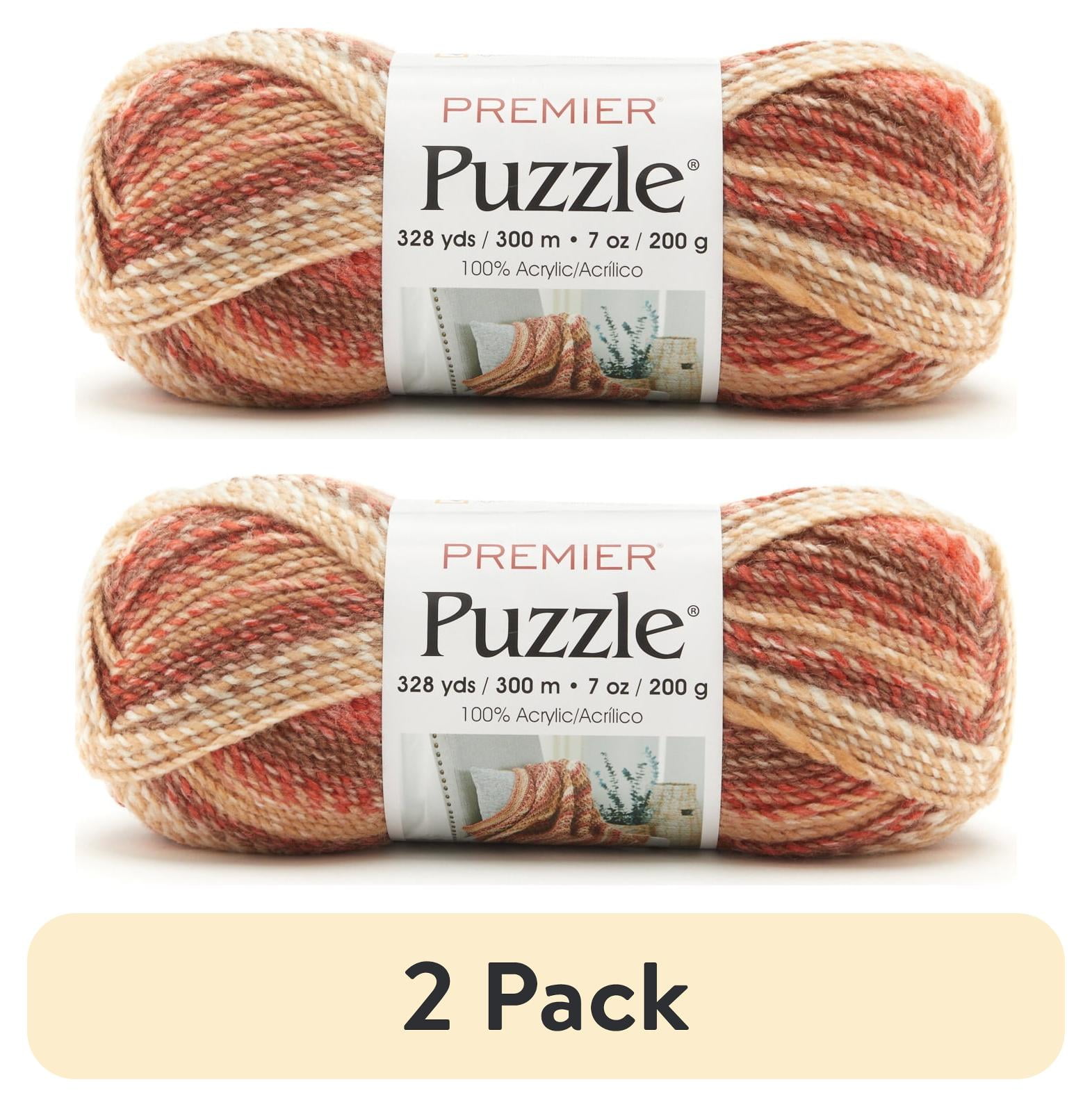 (2 pack) Premier Yarns - Puzzle Yarn - Kickball - 7oz 328yds - 5 Bulky Weight - Acrylic ...