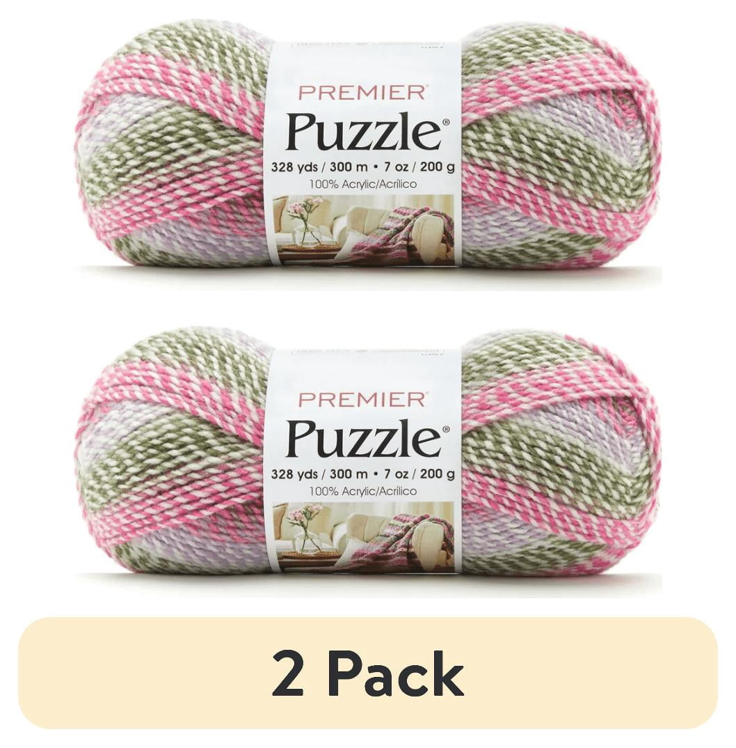 (2 pack) Premier Yarns Puzzle Yarn, Made of Acrylic, Ideal Knitting and ...