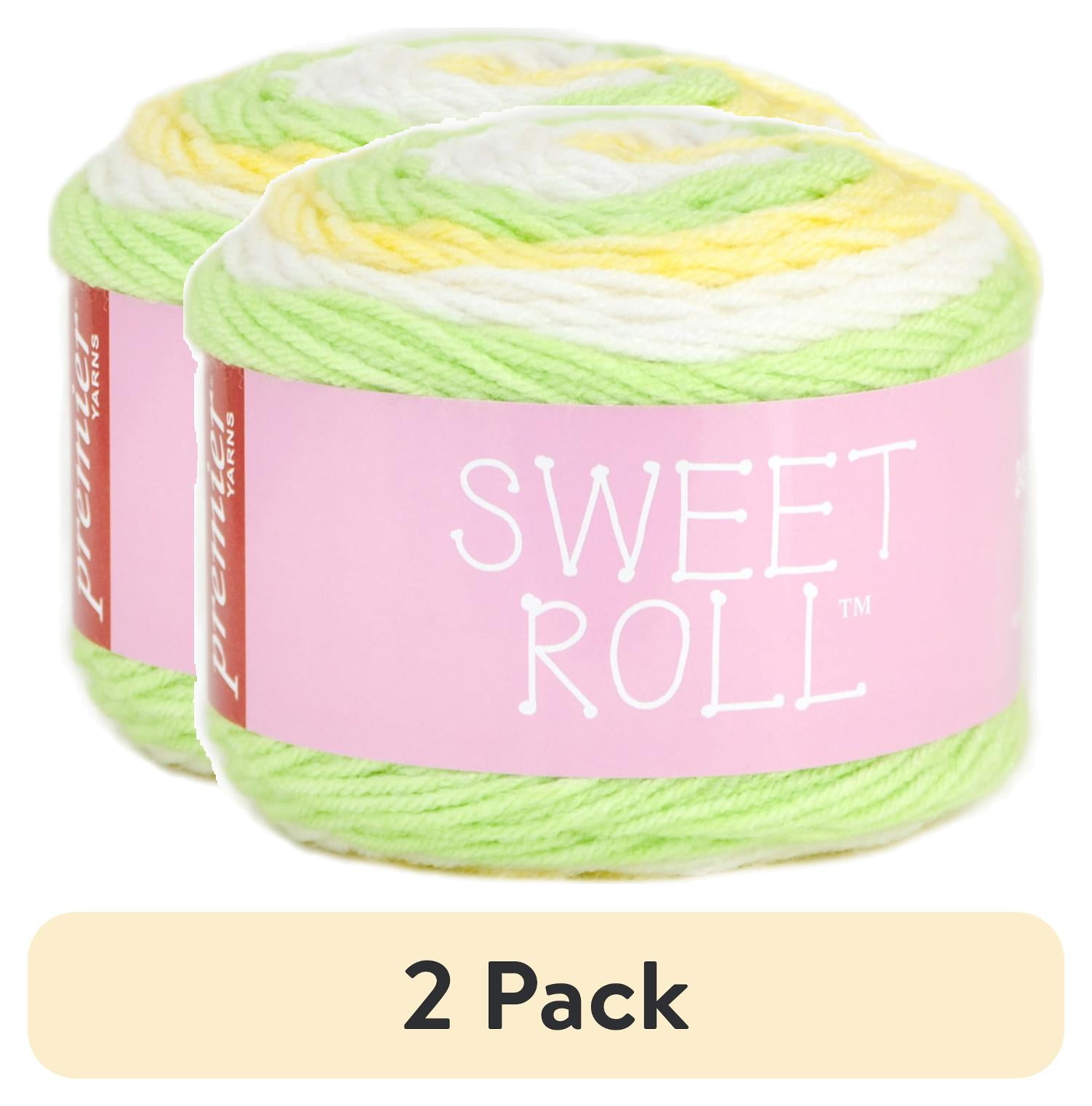 (2 pack) Premier Yarns Sweet Roll Yarn-Melon Pop - Walmart.com