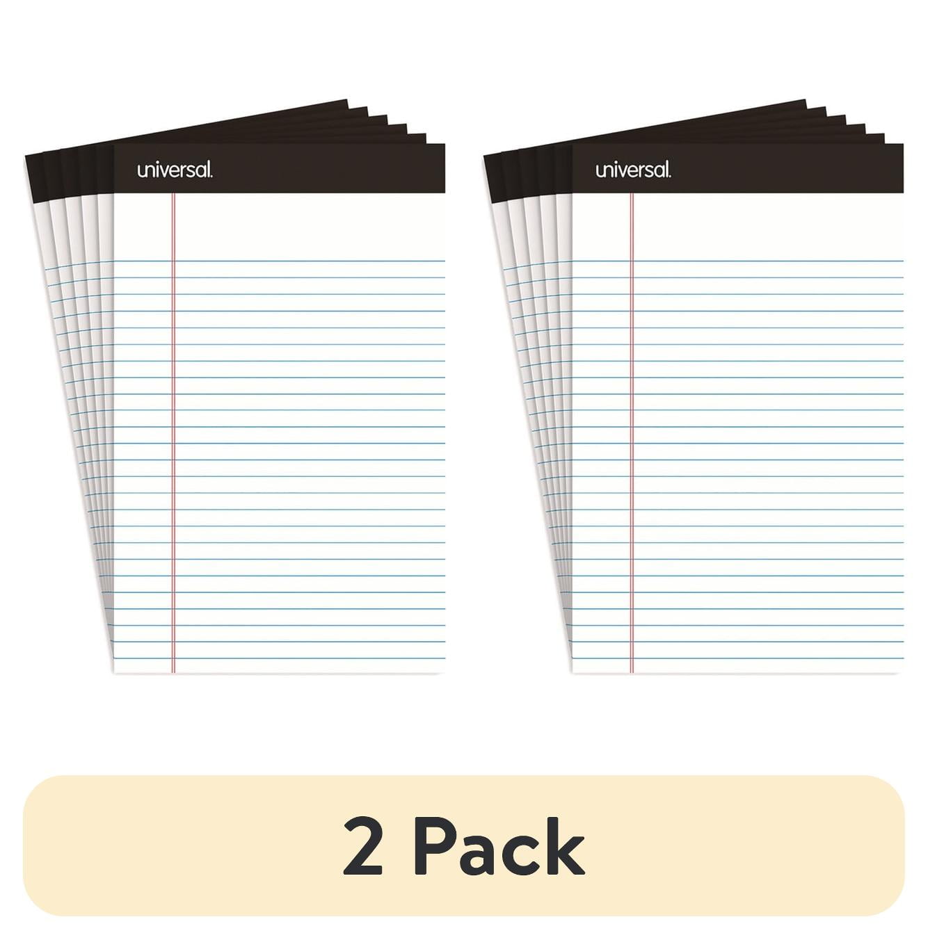 (2 pack) 5 in. x 8 in. Premium Narrow Rule Writing Pads - White (6 Pads ...