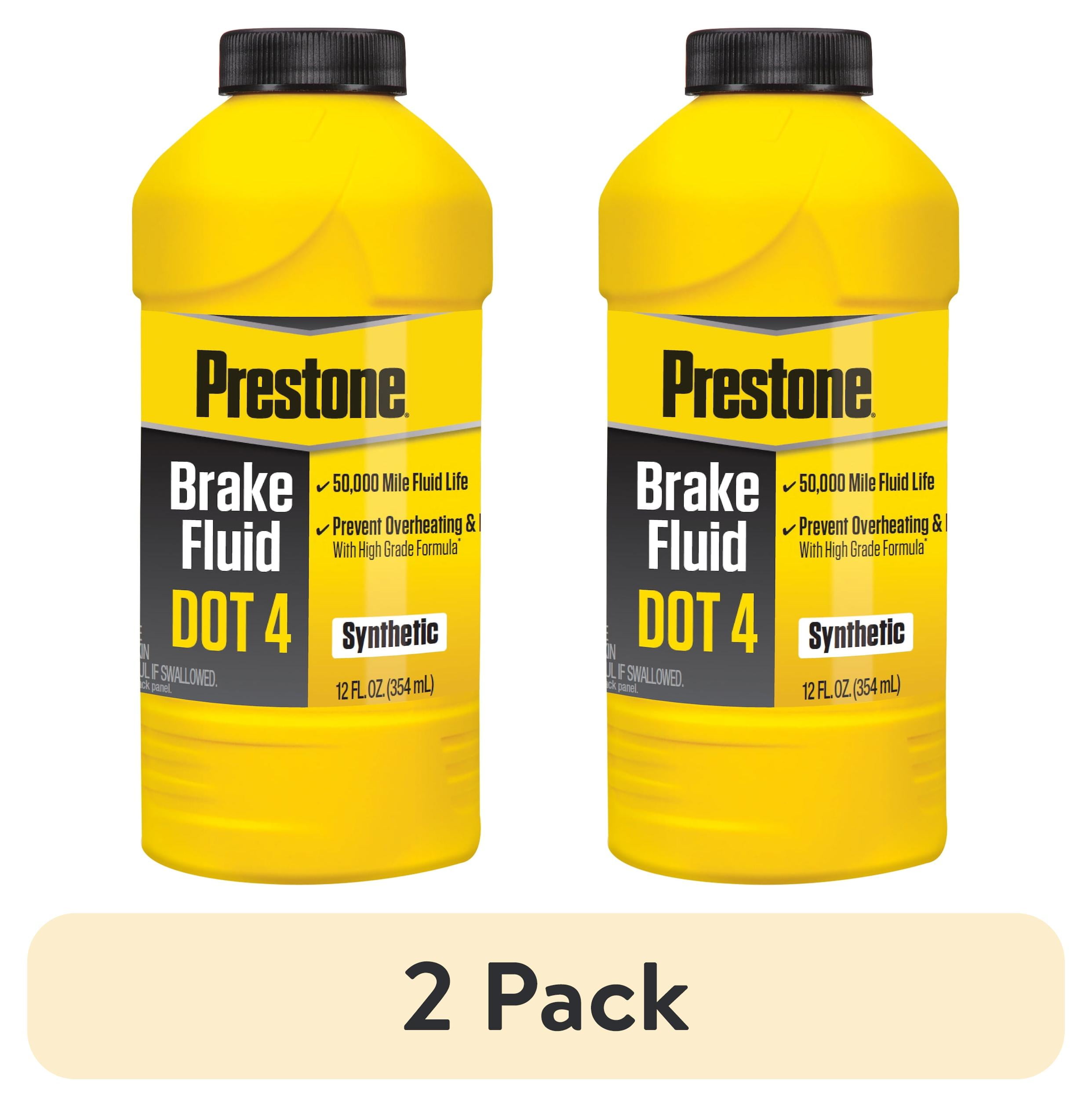 (2 pack) Prestone DOT 4 Motor Vehicle Brake Fluid for Cars and Trucks ...